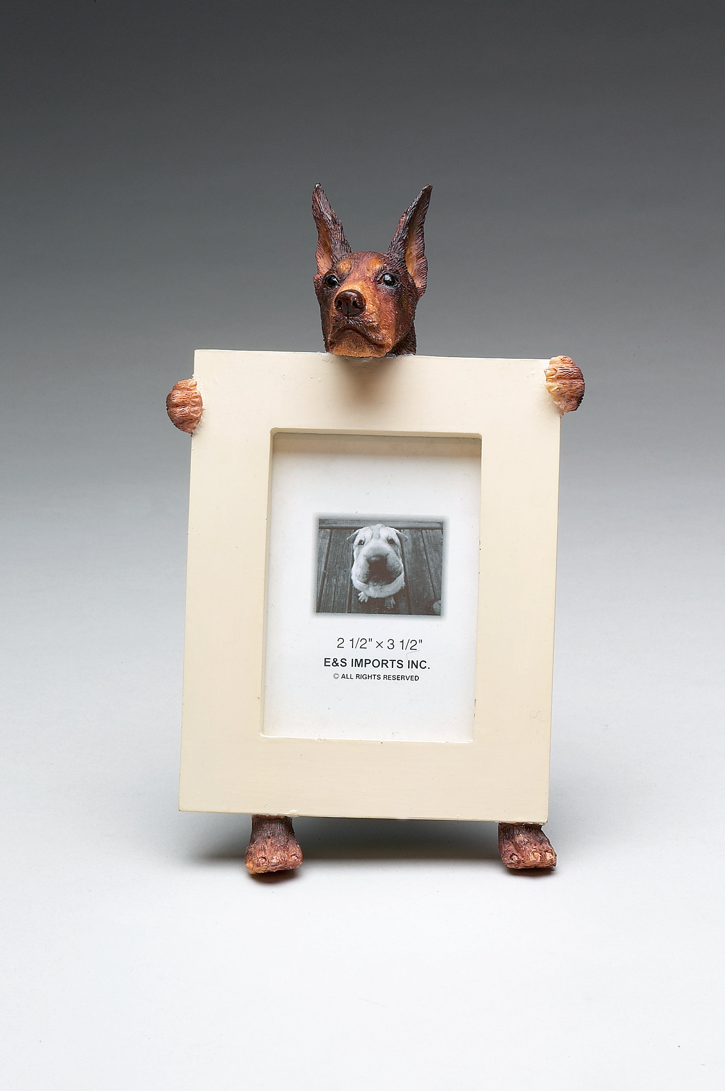 E&S Pets Doberman, Red Picture Frame- Holds Your Favourite Photo - Hand ...