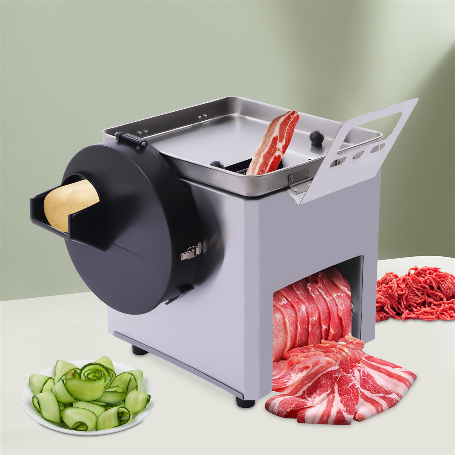 YINXIER Commercial Meat Cutter Machine Electric Vegetable Slicer Food ...