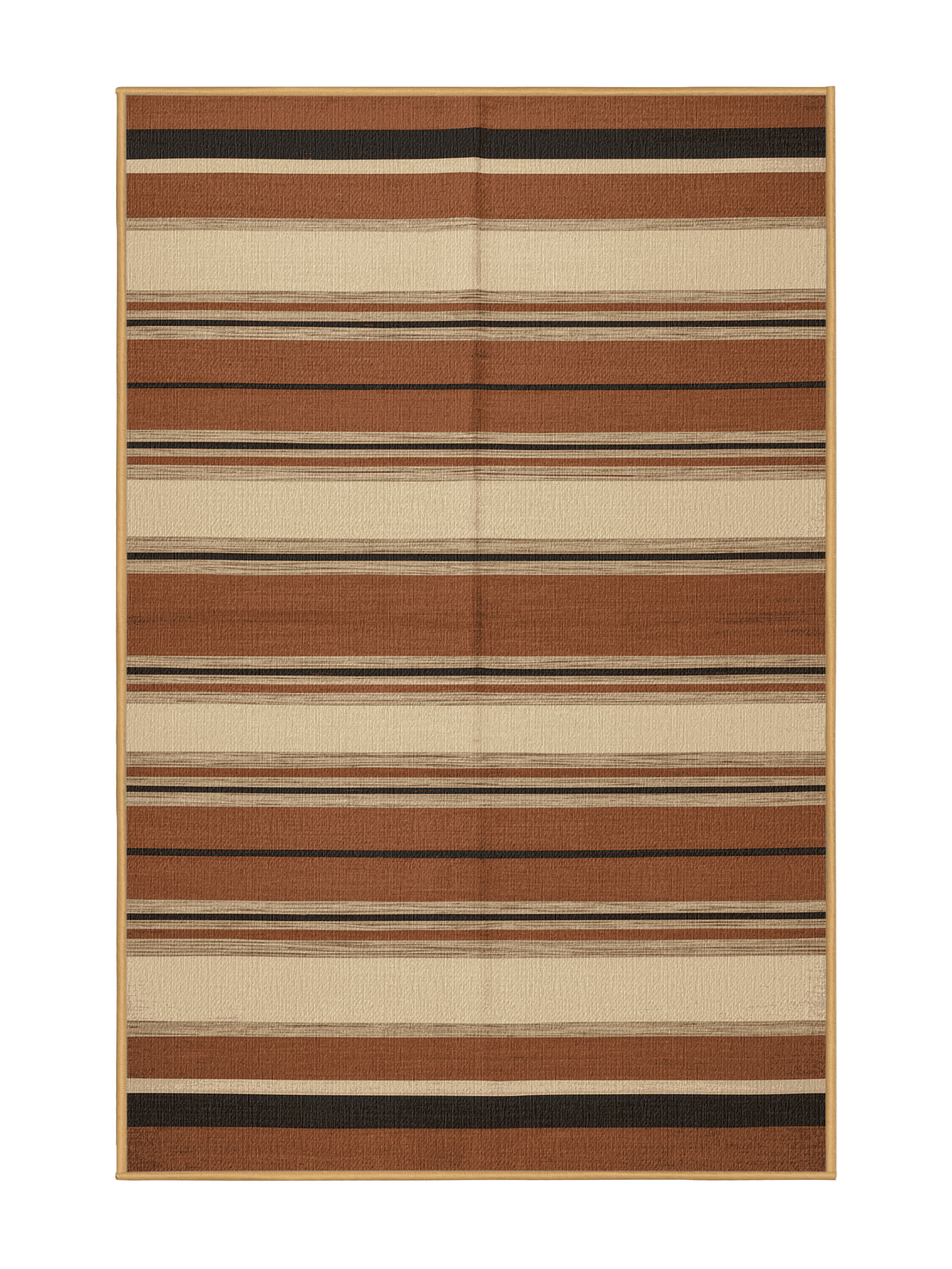 Hokku Designs Washable Clay Striped Area Rug | Wayfair