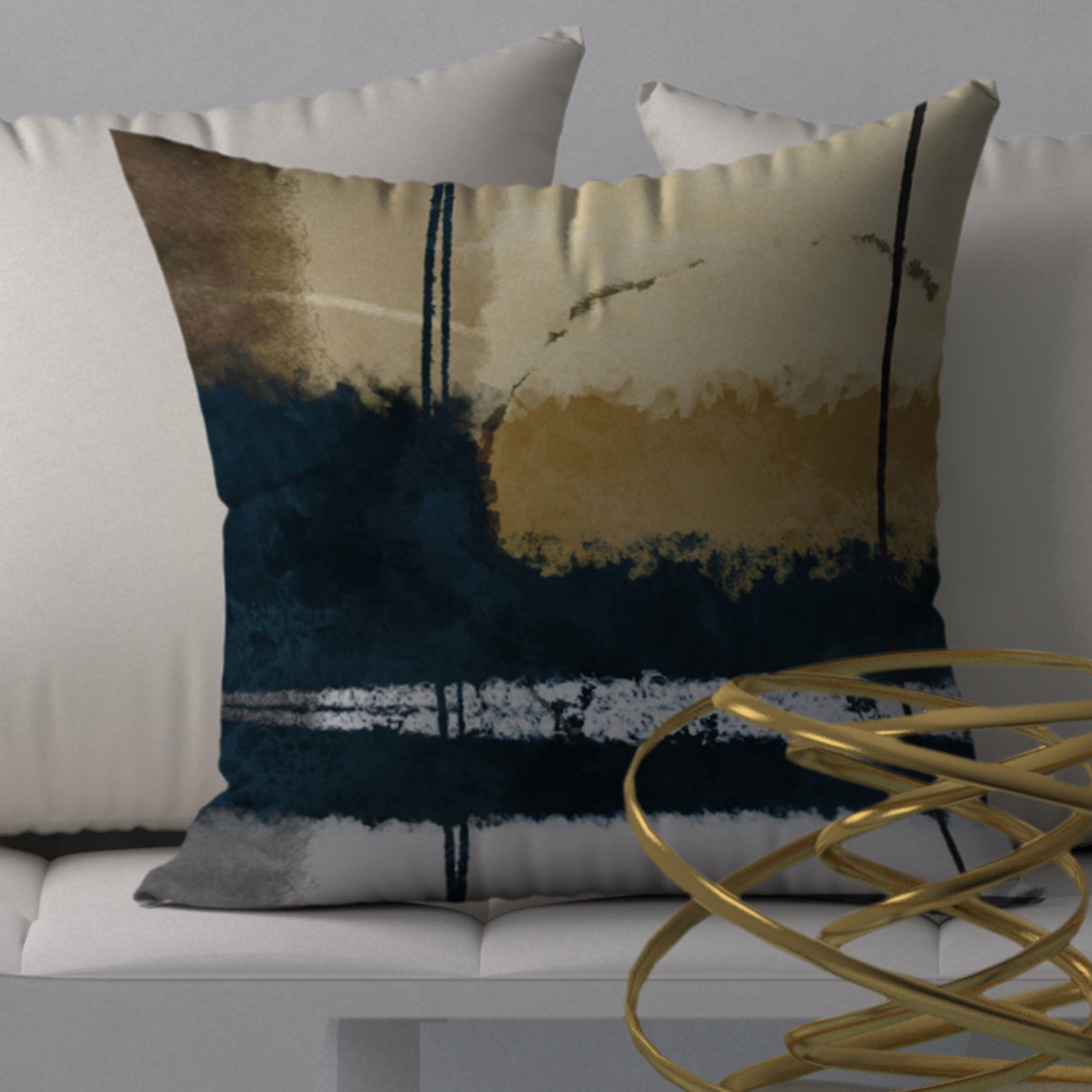 LeRoi Products Abstract Reversible Throw Pillow | Wayfair