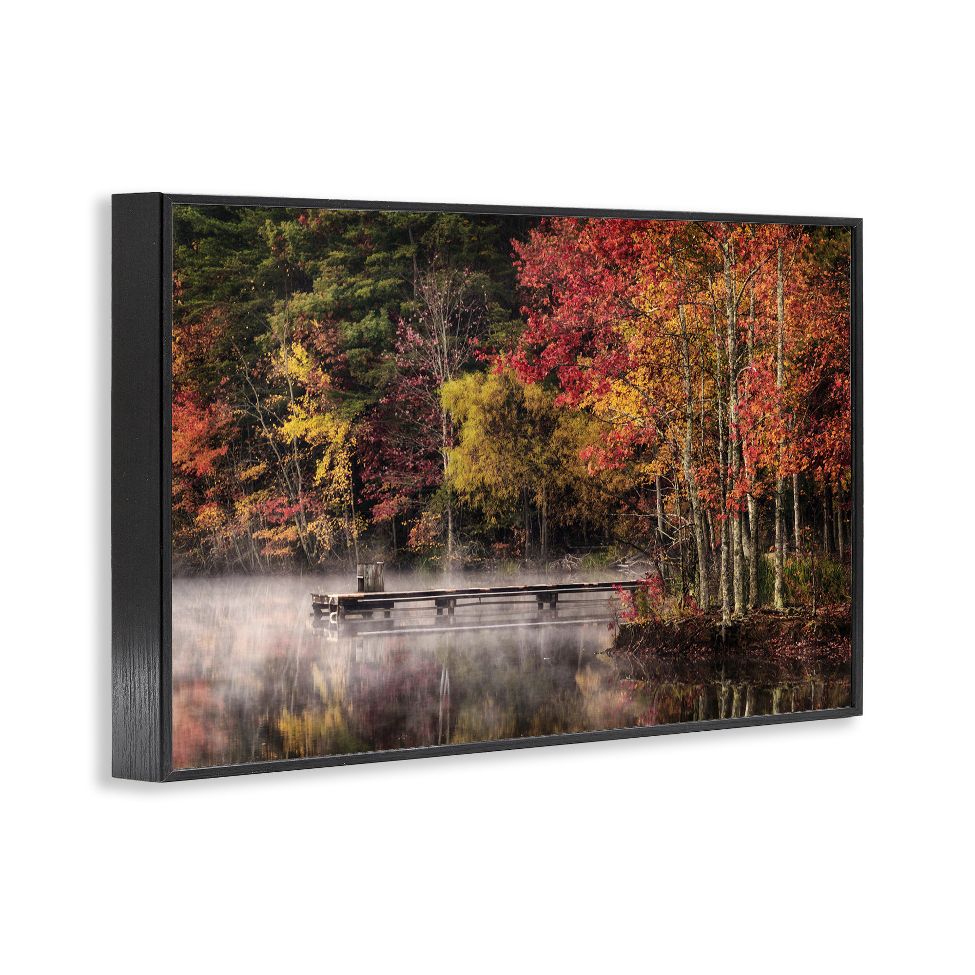 Union Rustic Autumn Dock Landscape Giclee Art by Andy Amos | Wayfair