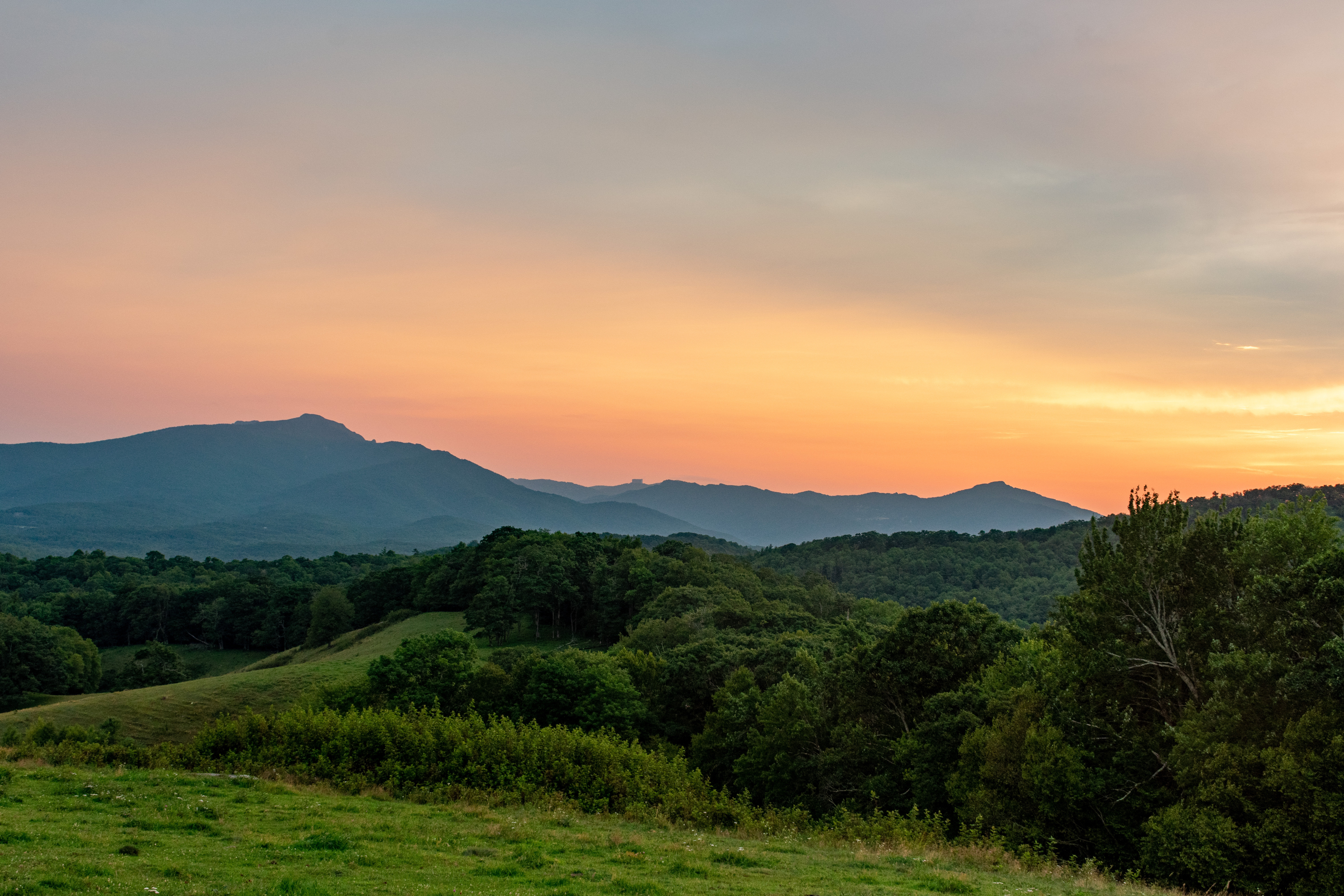 Alpen Home Grandfather Mountain at Sunset by Jeff Yount - Wrapped ...