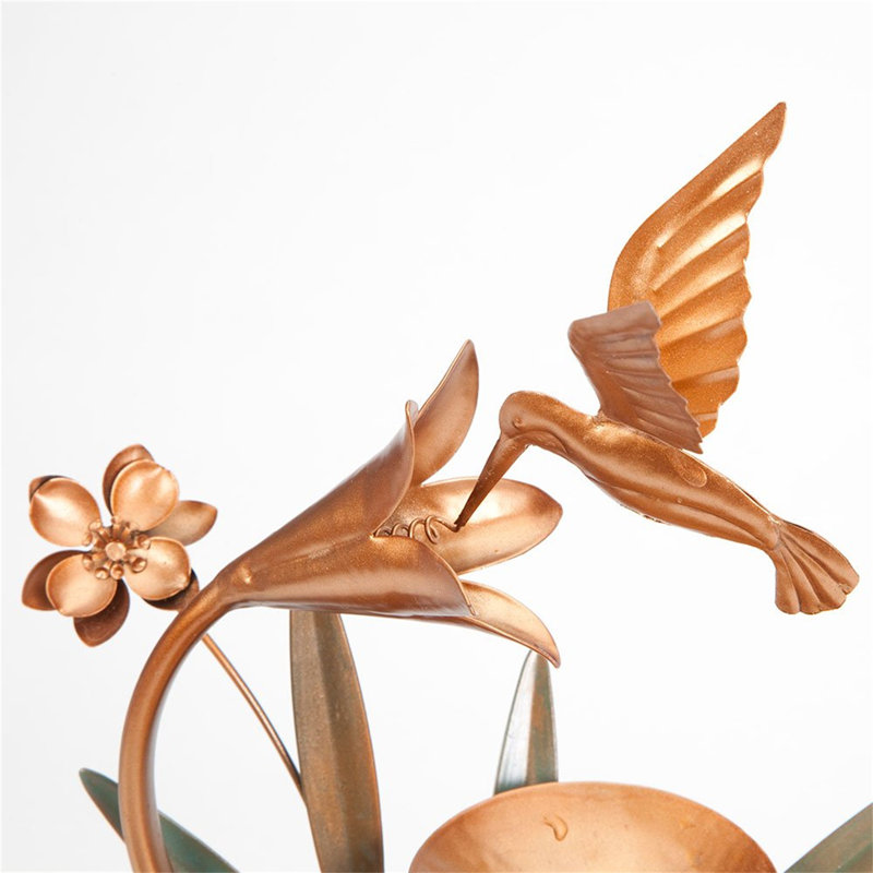 Bungalow Rose Indoor Hummingbird Lily Table Fountain | Wayfair