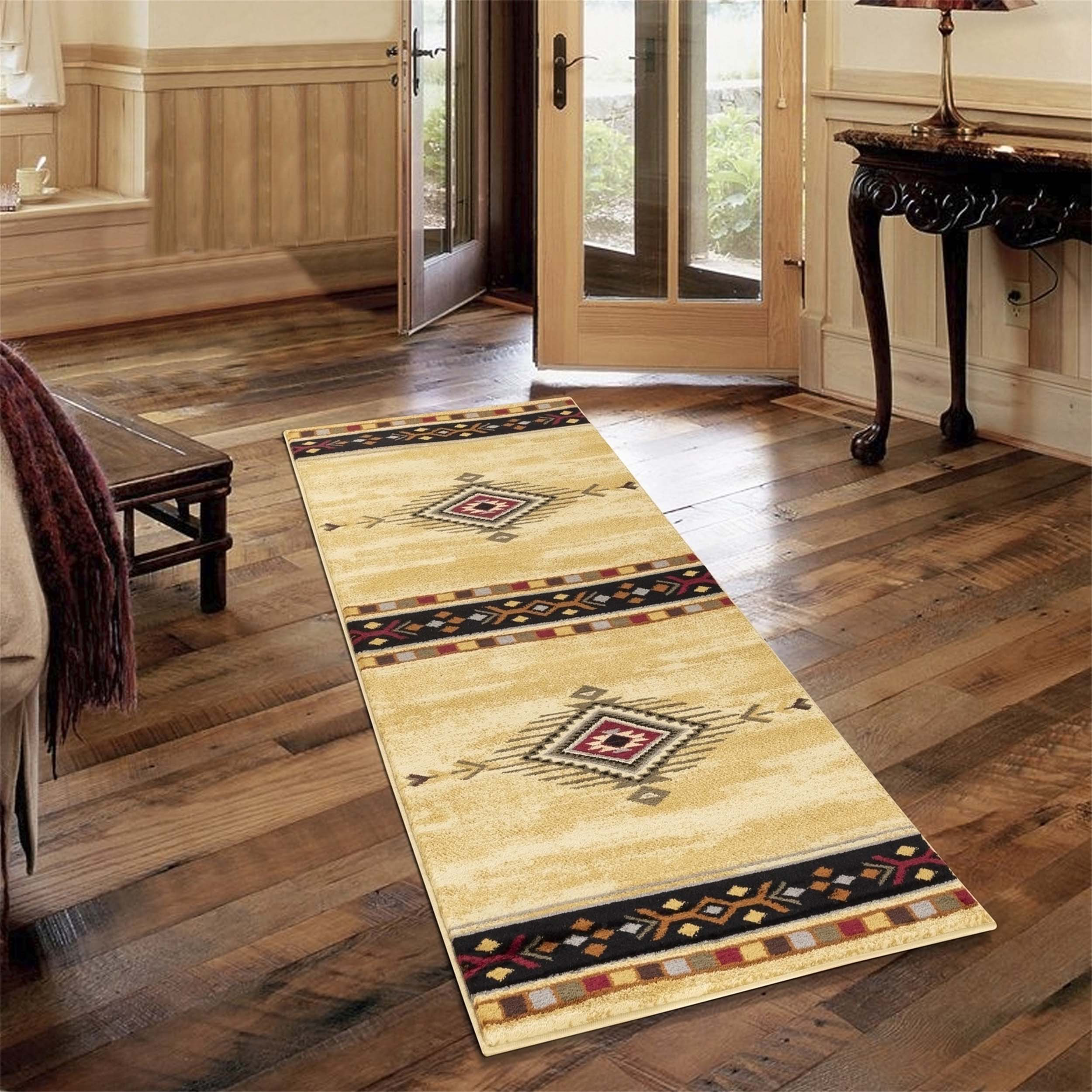 Union Rustic Tribes Cream 2 ft. 7 in. x 7 ft. 3 in. Southwest Area Rug ...