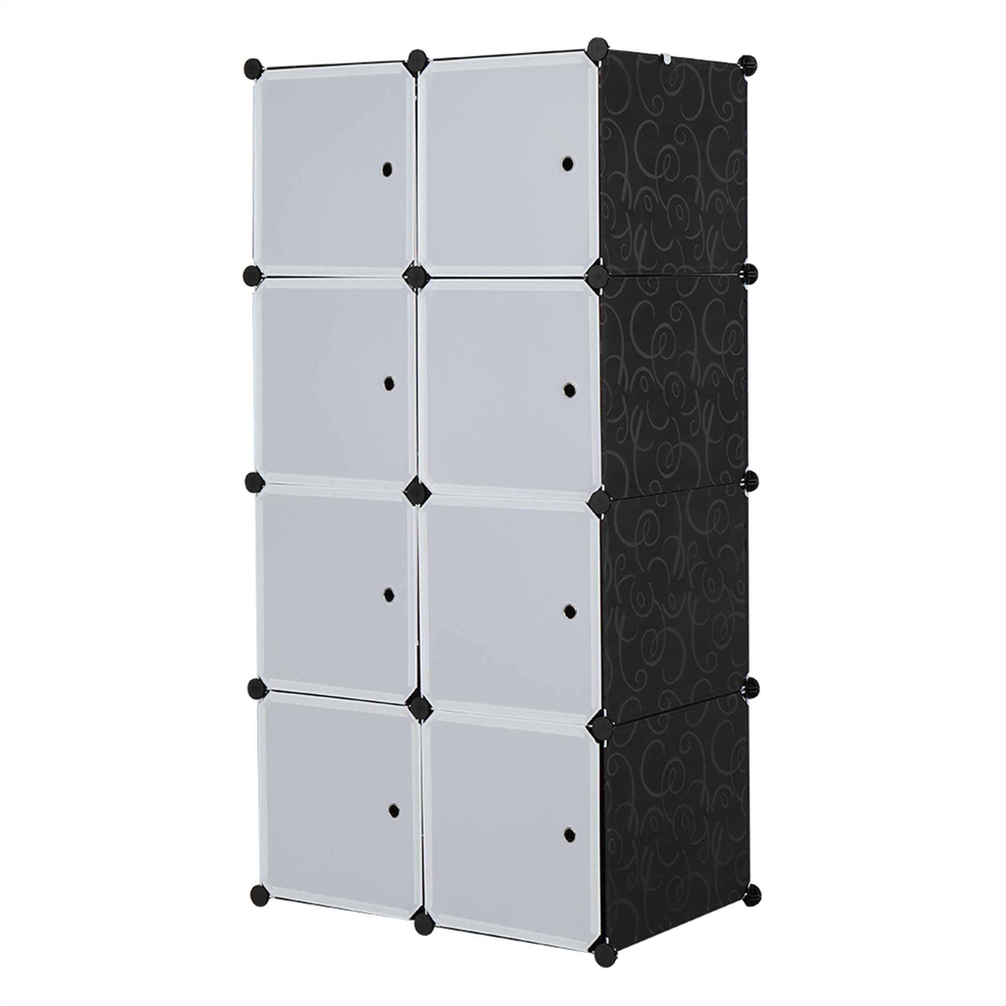 George Oliver 8 Cube Organizer Stackable Plastic Cube Storage Shelves ...