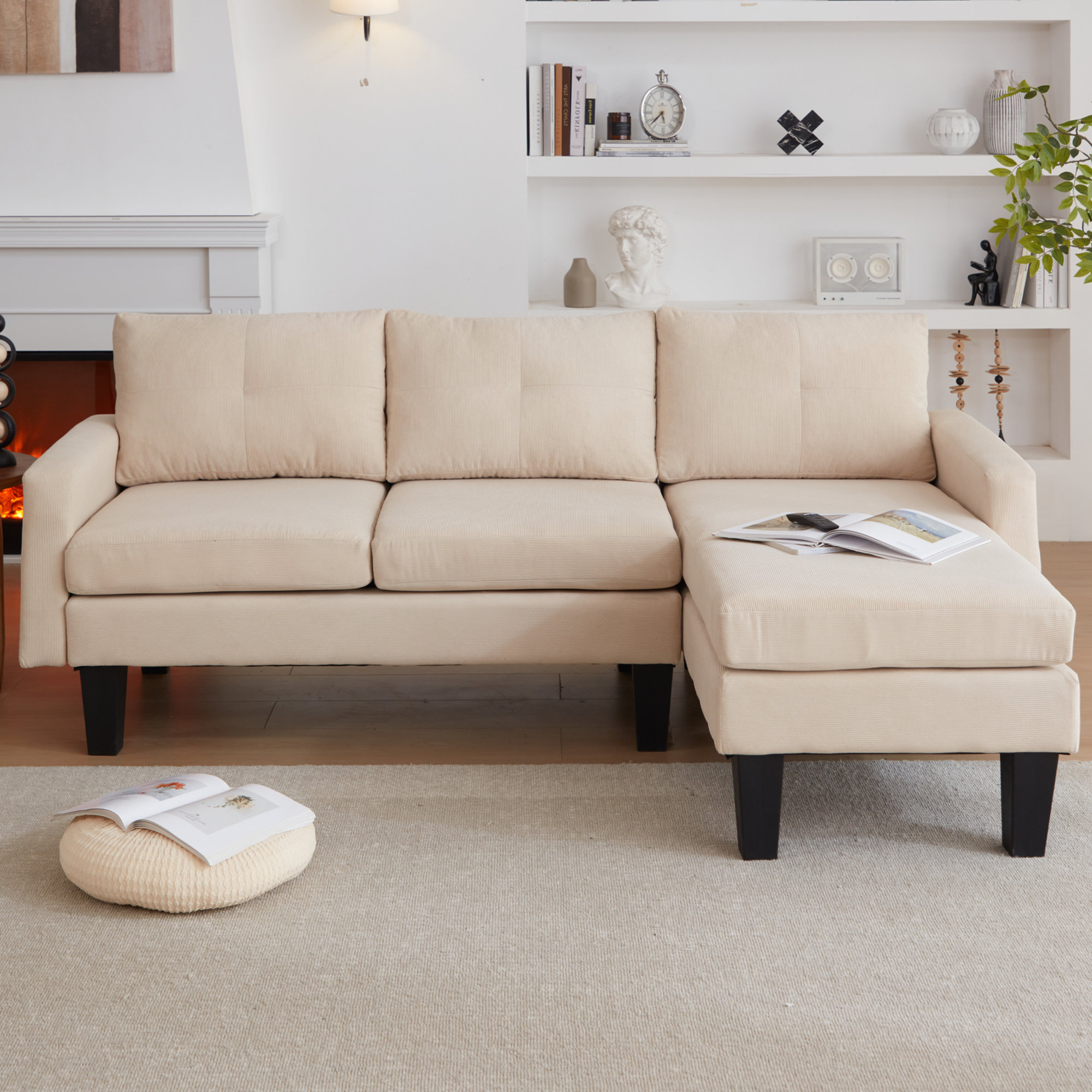 Ebern Designs 2 - Piece Upholstered Sectional & Reviews - Wayfair Canada