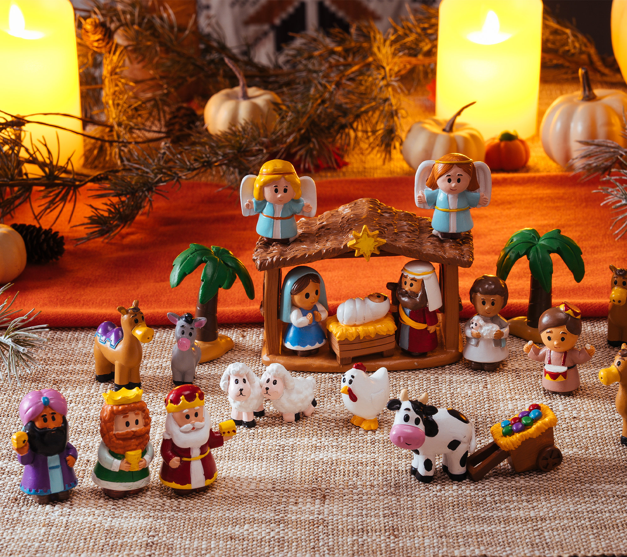 The Holiday Aisle® 23 PCS Christmas Little Nativity Playset Figurine ...