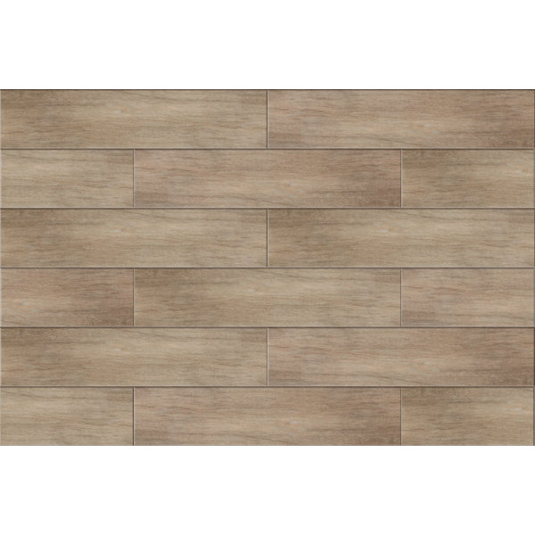 Stone & Tile Shoppe, Inc. 6" x 24" Porcelain Wood look Wall & Floor ...