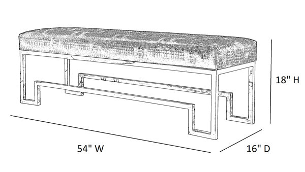 Willa Arlo Interiors Nimmons 54" Upholstered Bench & Reviews | Wayfair