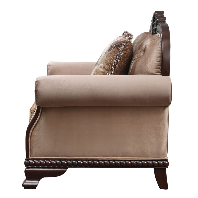 Bloomsbury Market Ira Beige 89.5'' Rolled Arms Tufted Sofa | Wayfair