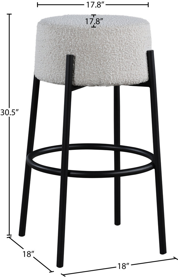 Latitude Run® Upholstered 27'' Counter Stool with Metal Frame & Reviews ...