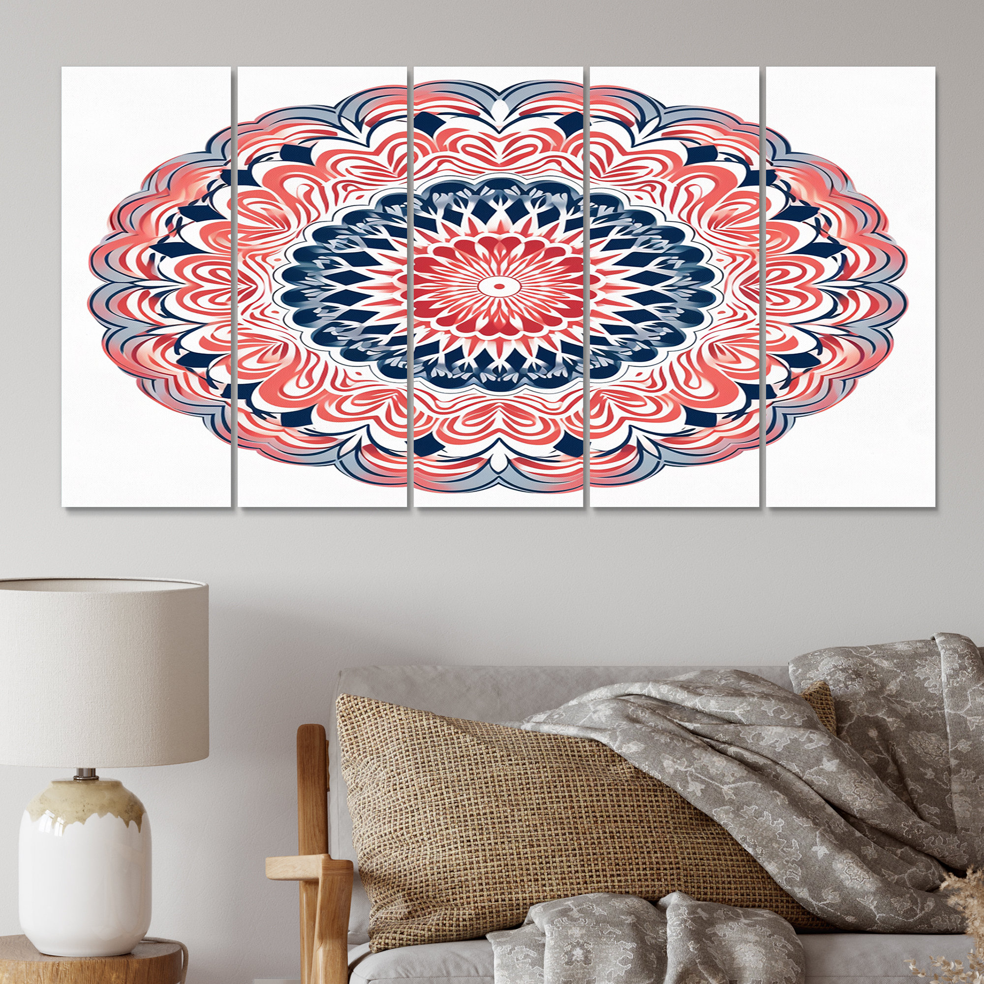 Bungalow Rose Exquisite Mandala In Retro III - Boho Mandala Wall Art ...