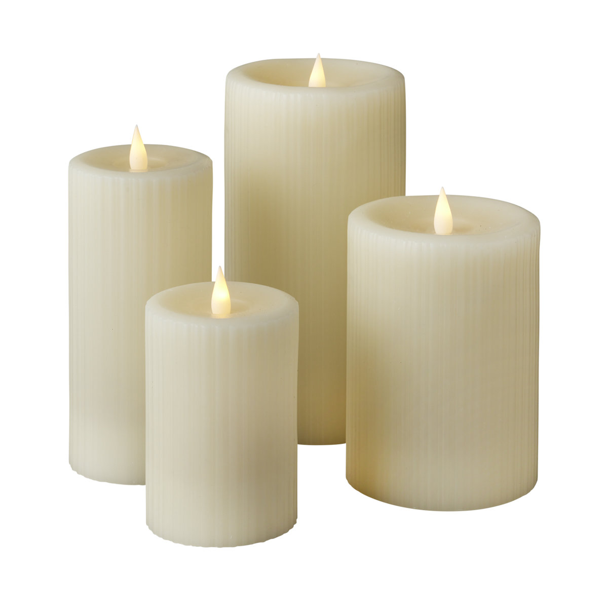 Seasonal Fine Ribbed Motion Flameless Candle 3x5 | Wayfair
