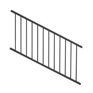 Deckorators Aluminum Classic 36 in. X 72 in. Textured Black Stair Rail ...