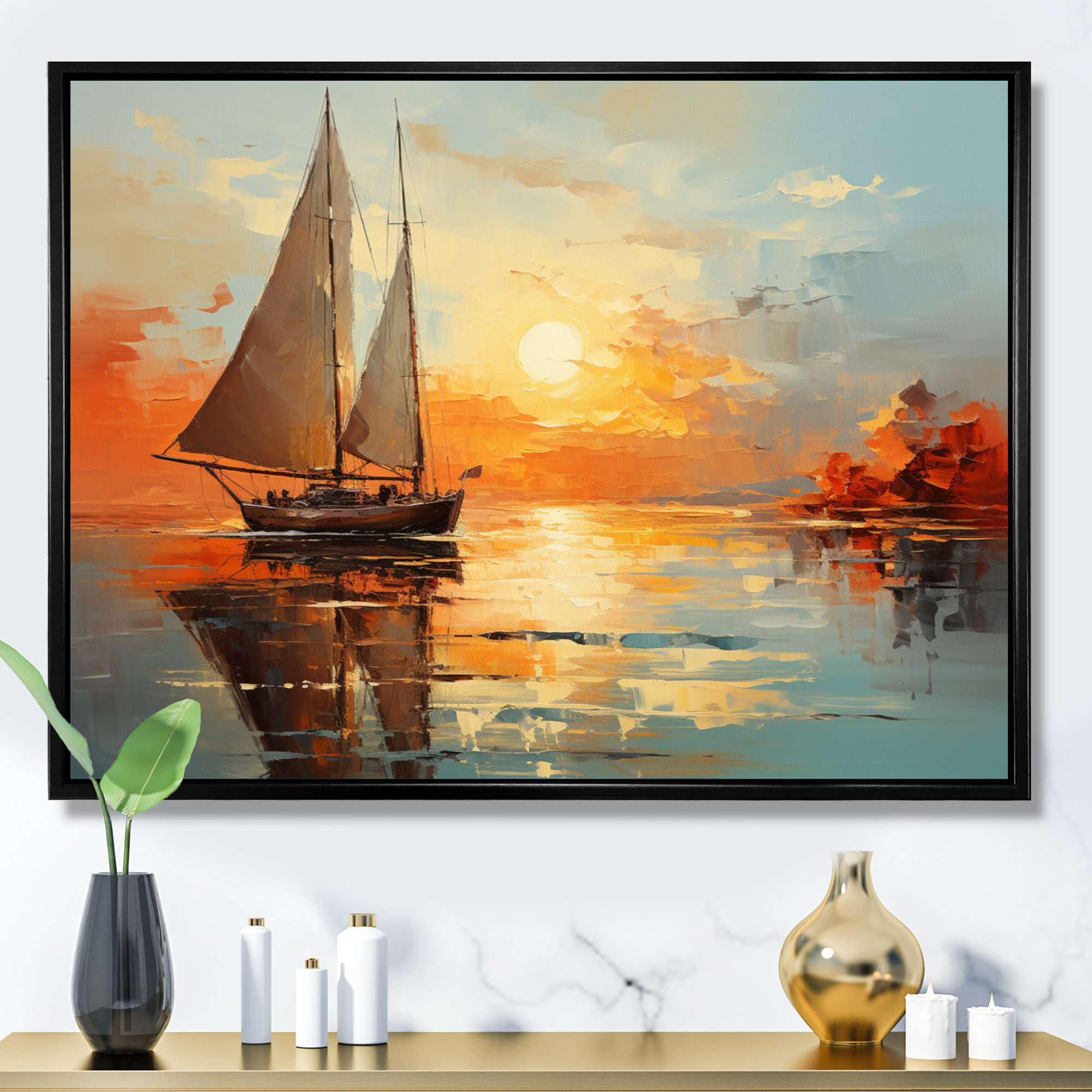 Breakwater Bay Sailboat Rhythmic Reflections III | Wayfair