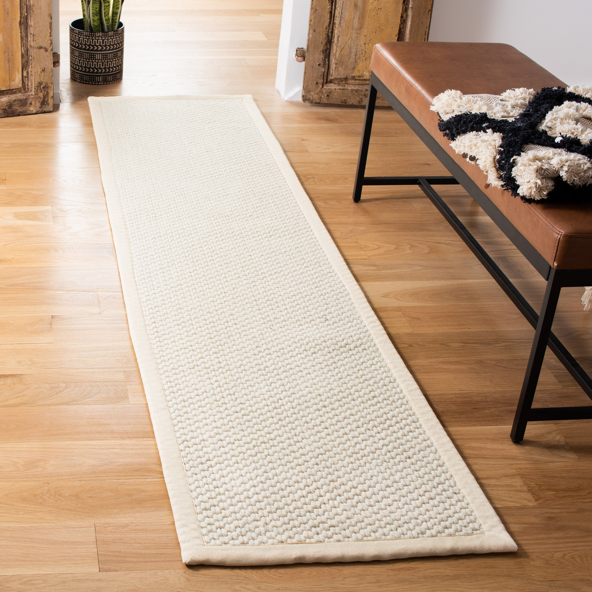 Union Rustic Segers Beach Wool & Sisal Solid Color Rug | Wayfair