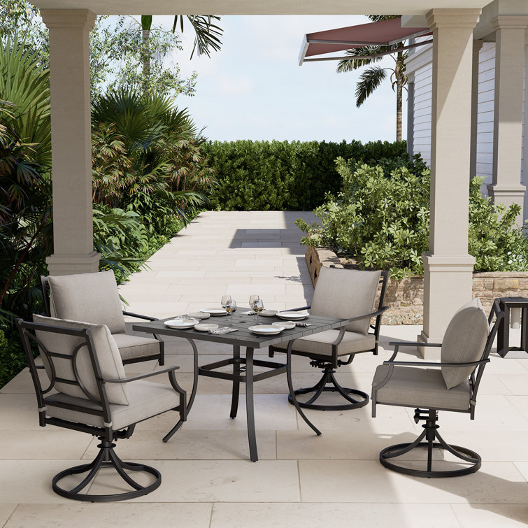 Grand Patio 4 - Person Square Outdoor Dining Set with Cushions ...