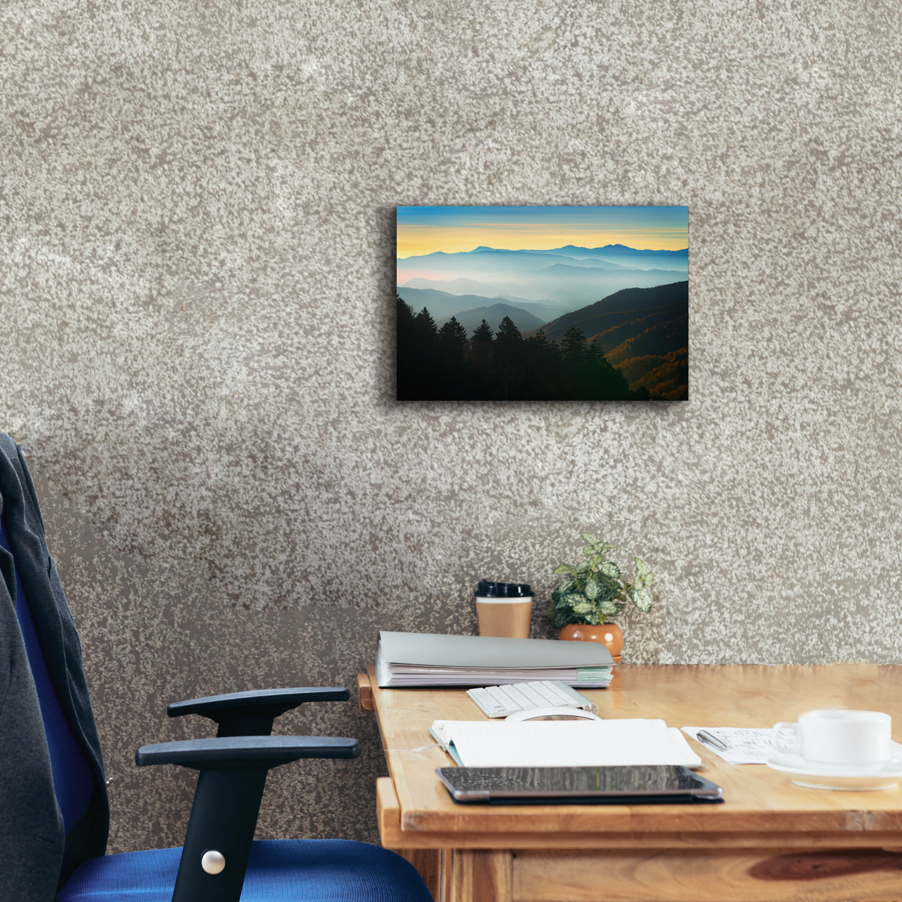 Epic Graffiti 'Autumn Mist At Newfound Gap' by Rick Berk Canvas Wall ...