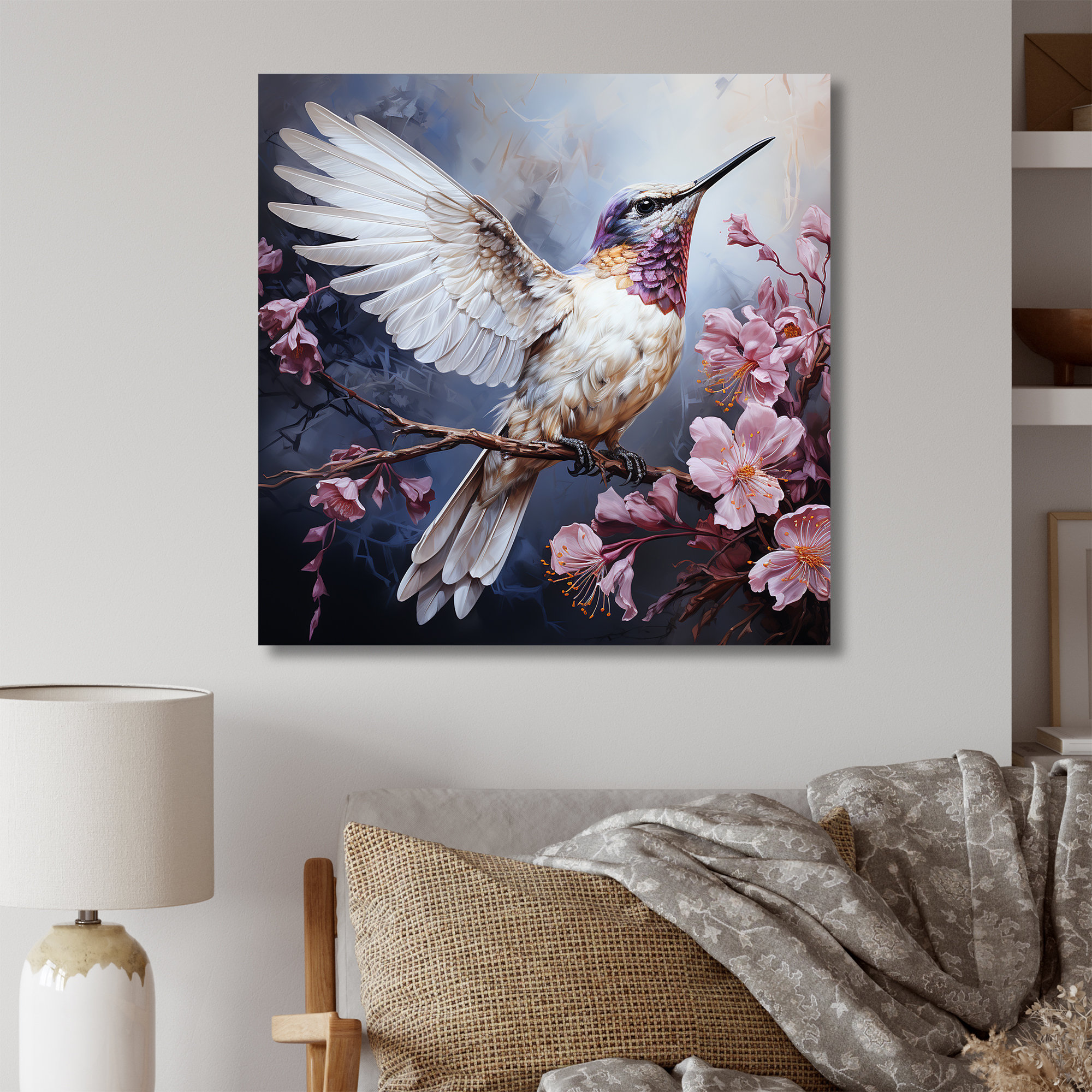 Winston Porter Humminbirds floral Whimsical Whisper 1 II - Hummingbird ...
