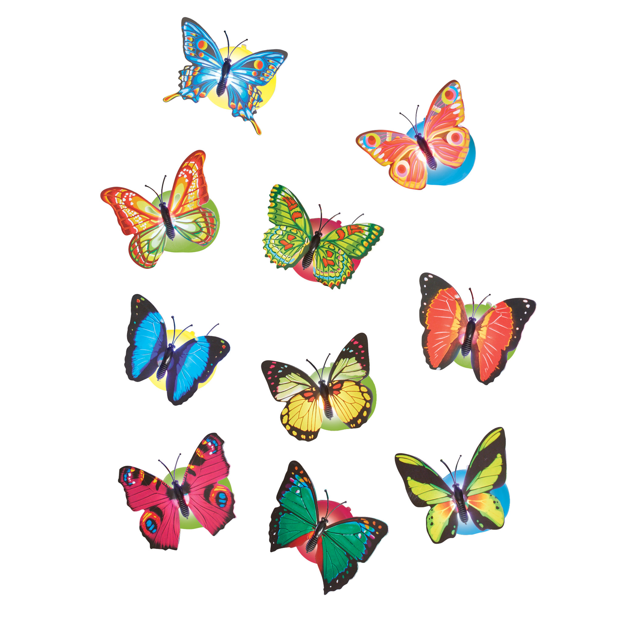 August Grove 10 Piece Colour Changing Butterfly Wall Decor Set ...