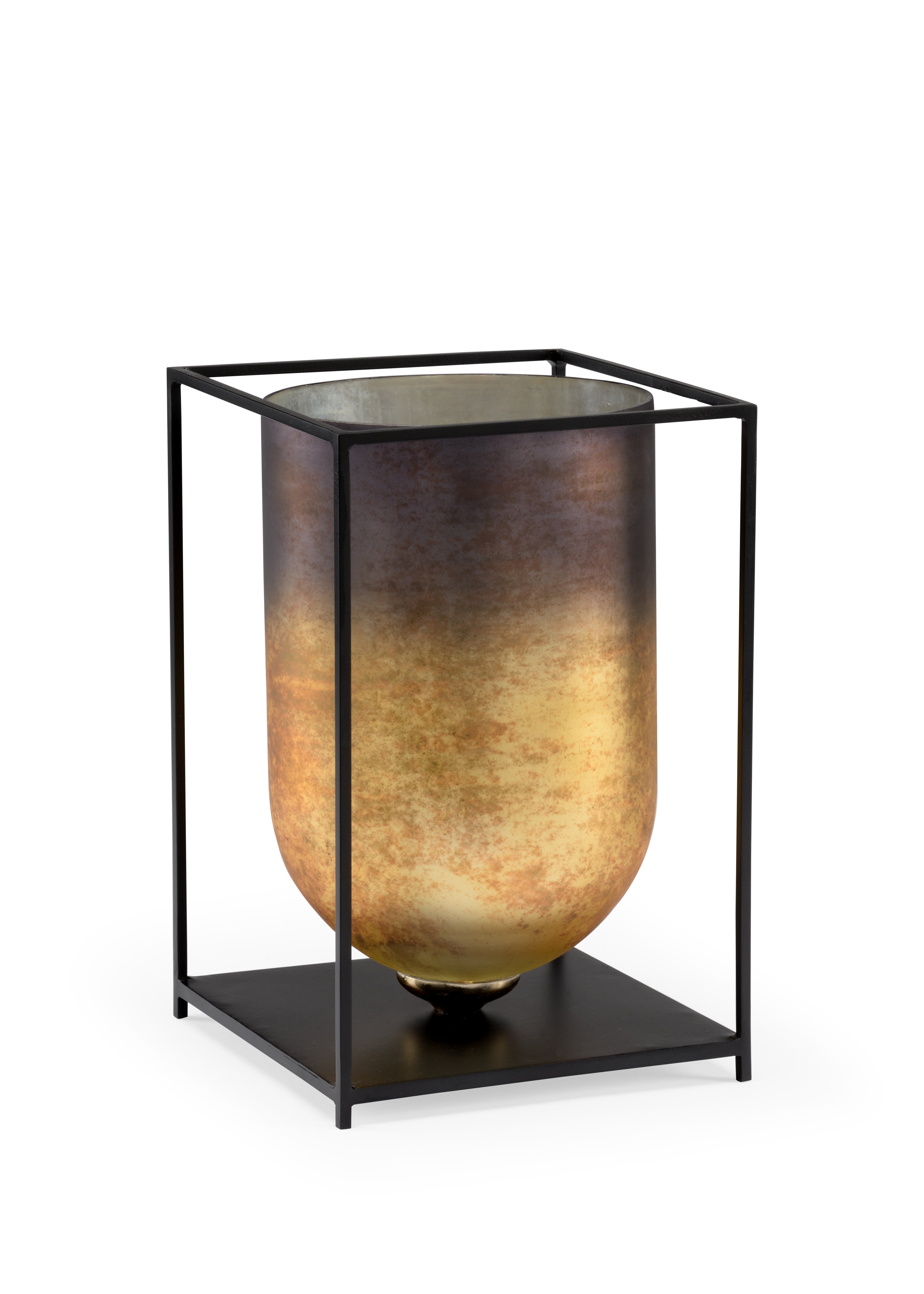 Wildwood Castle Rock Sunset Ombre/Black 13.75" Glass Table Vase | Wayfair