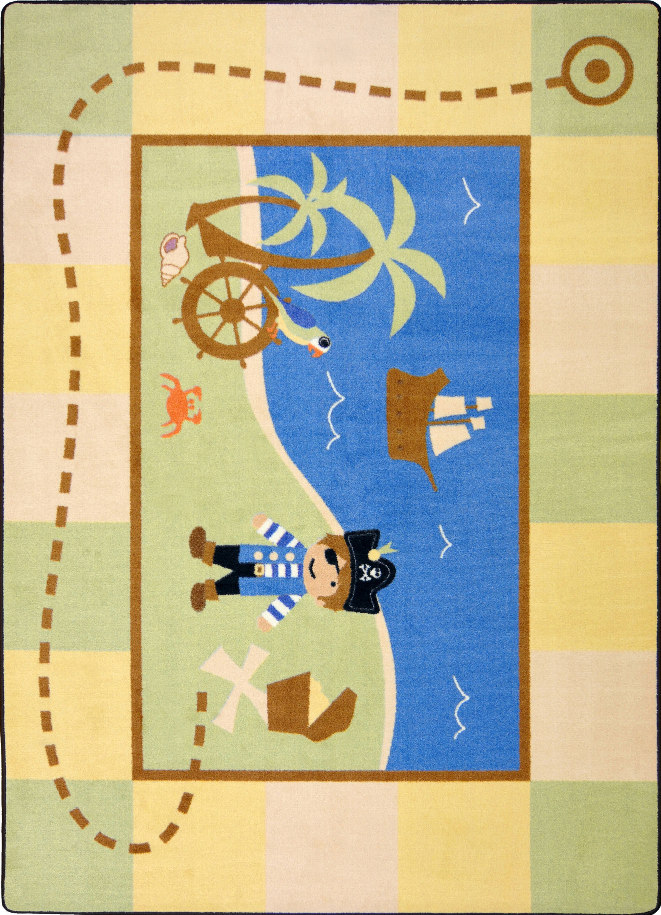 Joy Carpets Kid Essentials Lil' Pirate Area Rug | Wayfair