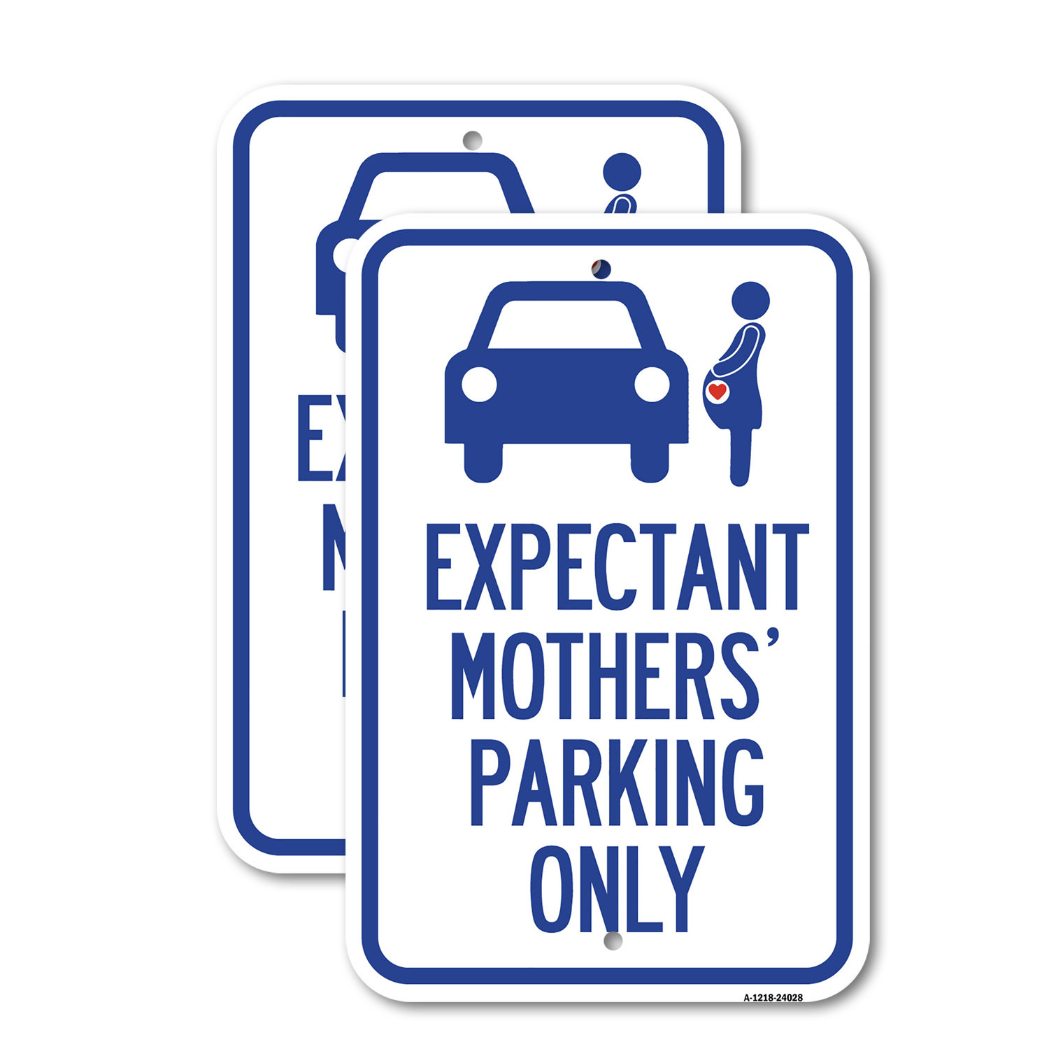 SignMission (2 Pack) Expectant Mothers' Parking Only (With Graphic) 12 ...
