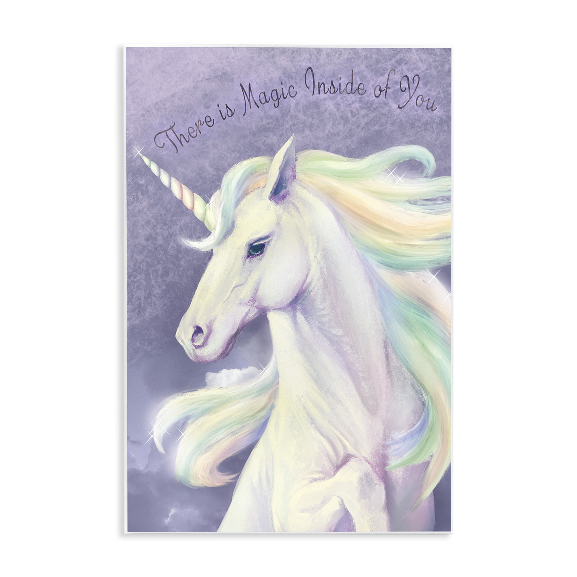 Stupell Industries Magic Inside of You Inspirational Unicorn Quote by ...