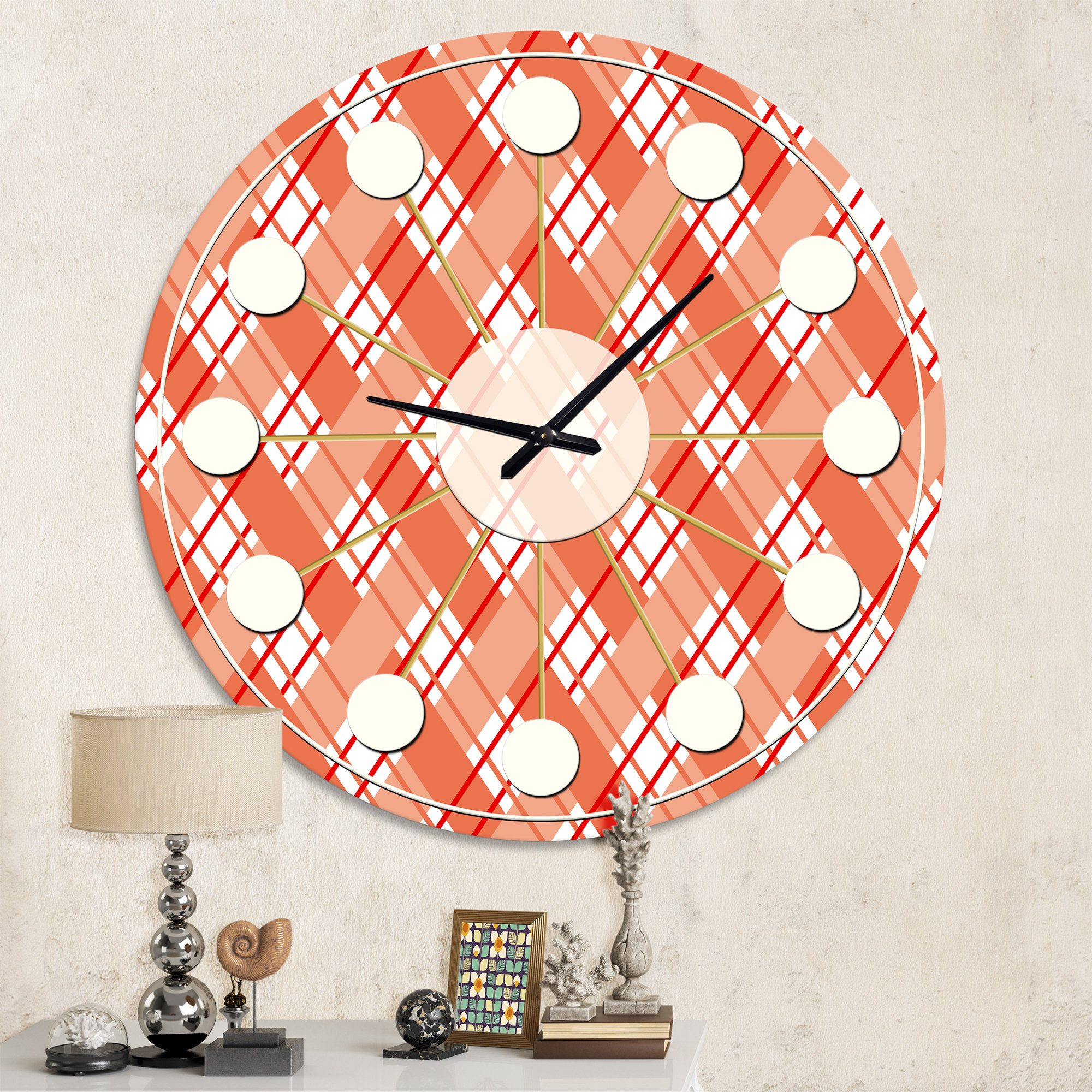 East Urban Home Retro Checkered Pattern I - Mid-Century Modern wall ...
