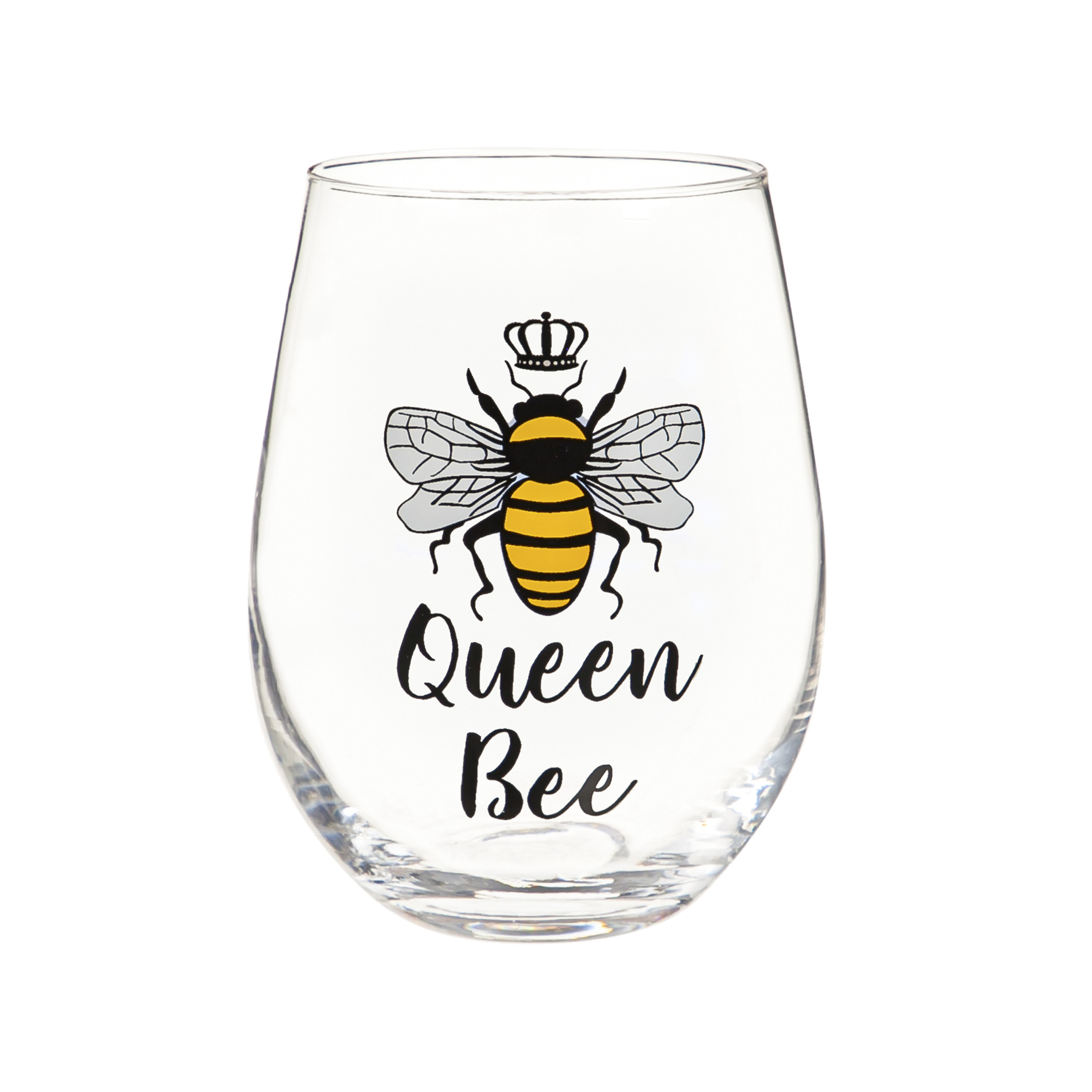 Trinx 17 OZ Stemless Glass With Crown Stopper, Queen Bee, Gift Set | Wayfair