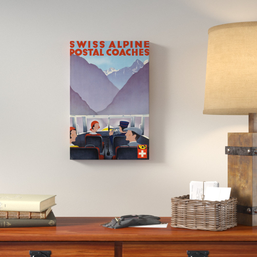 Loon Peak® 'Postal Coaches' Vintage Advertisement on Wrapped Canvas ...