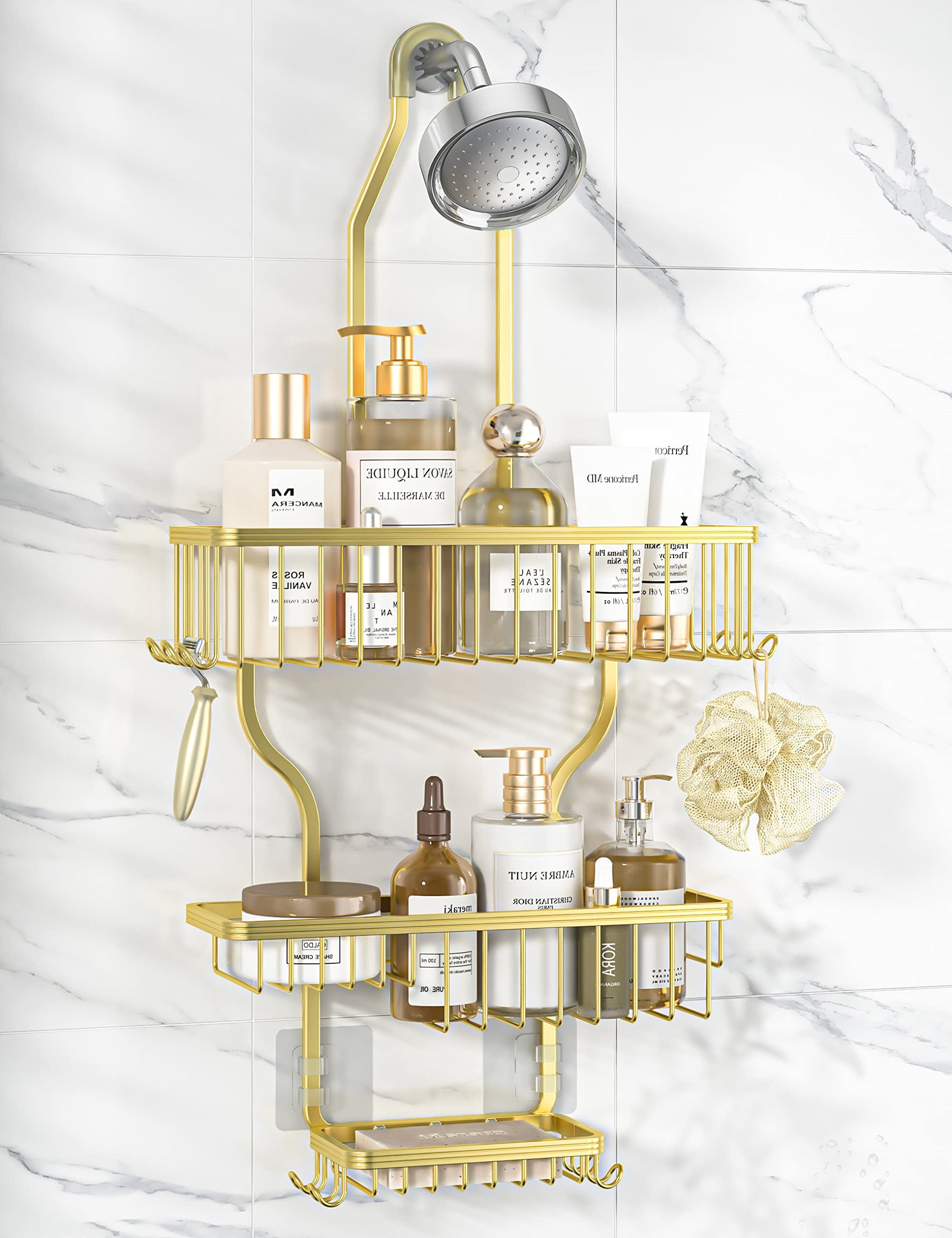 Latitude Run® Large Shower Caddy Over Shower Head-Never Rust - Wayfair ...