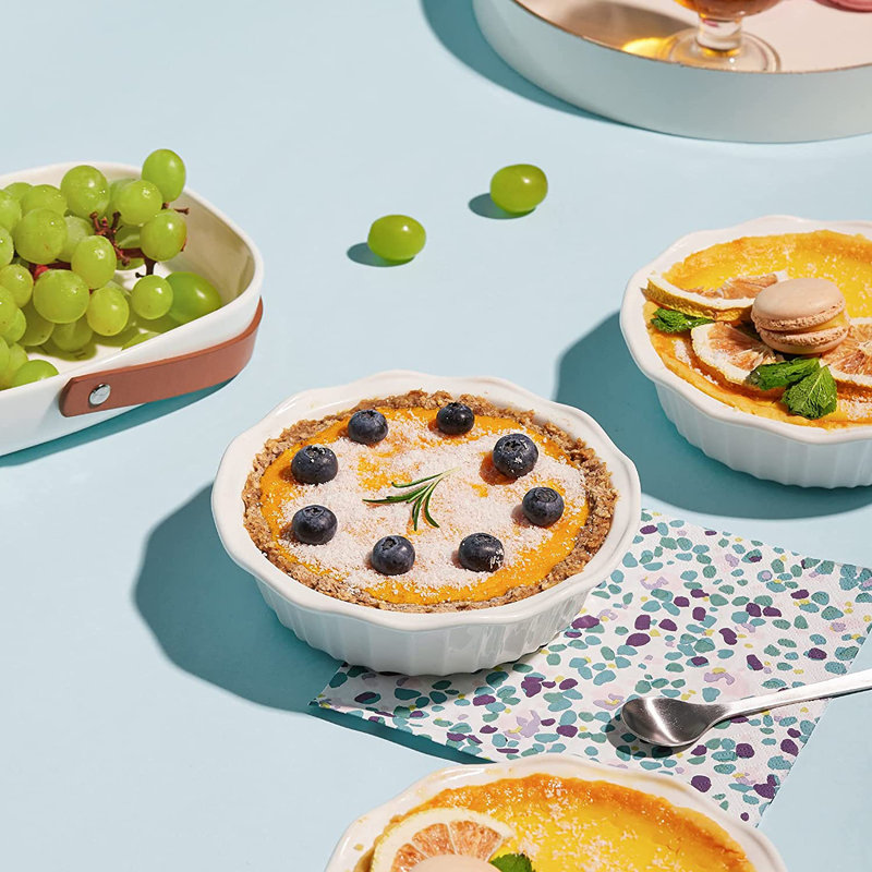 Lifver 4 -Piece Ceramic Round Baking Dish Set | Wayfair