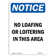 SignMission No Loafing or Loitering in This Area Sign | Wayfair