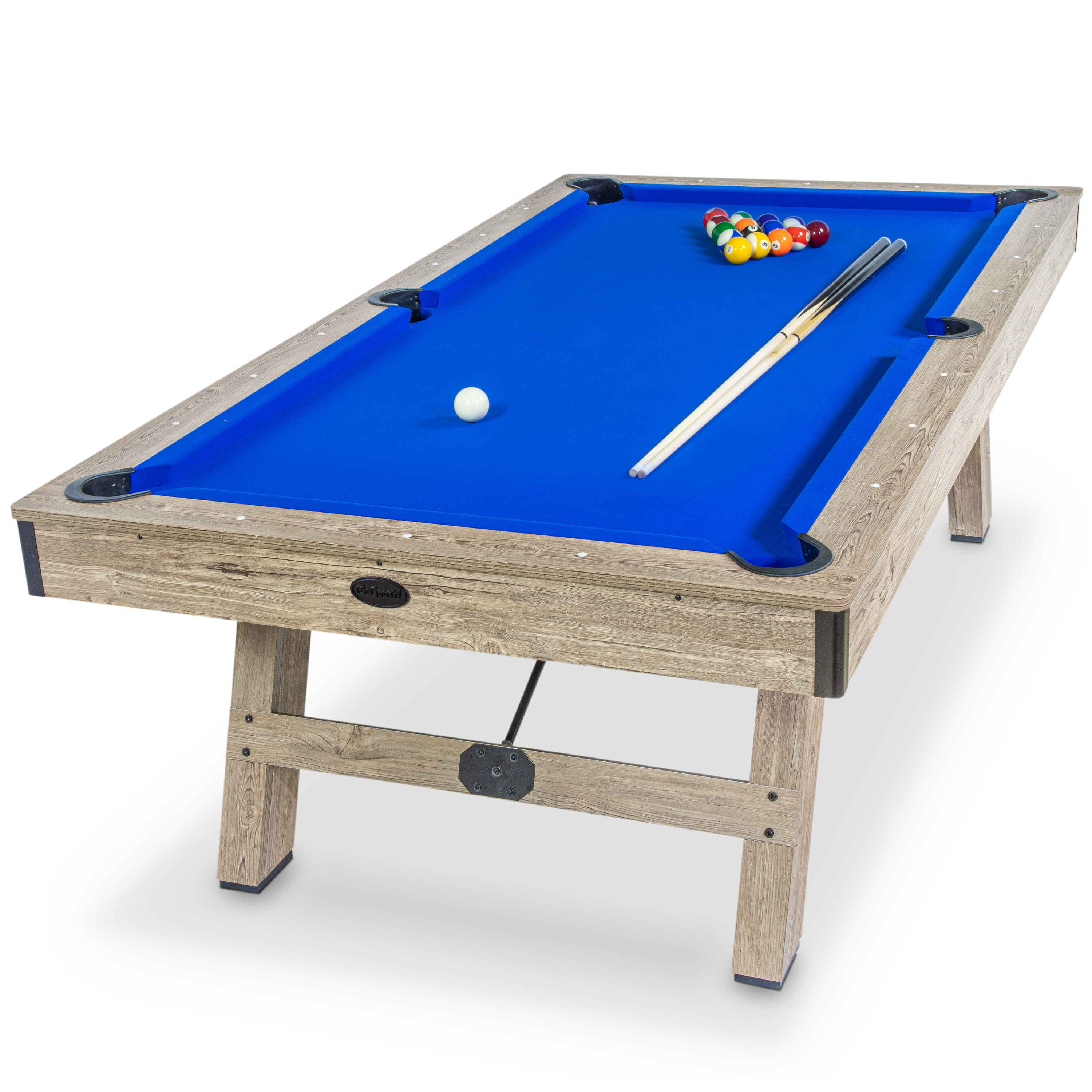 GoSports 8 ft Pool Table with Rustic Wood Finish & Reviews | Wayfair