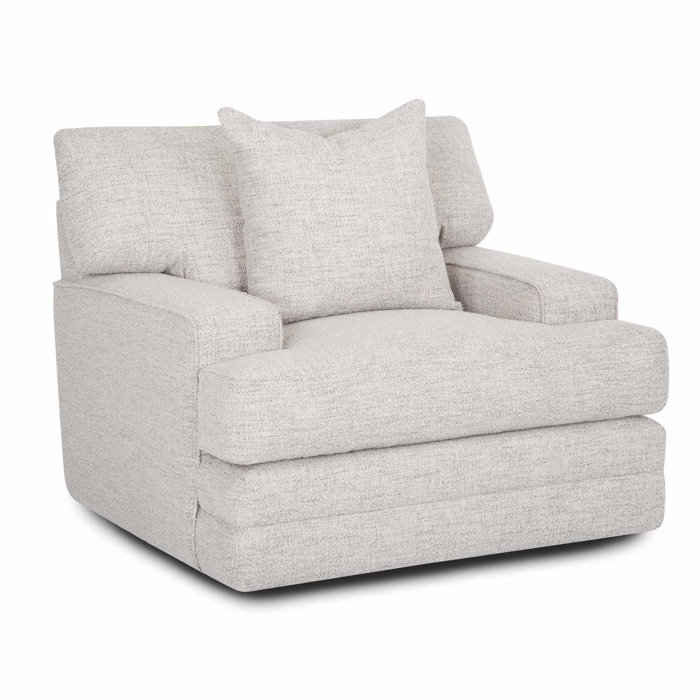 Wade Logan® Areen Upholstered Swivel Chair And A Half & Reviews | Wayfair