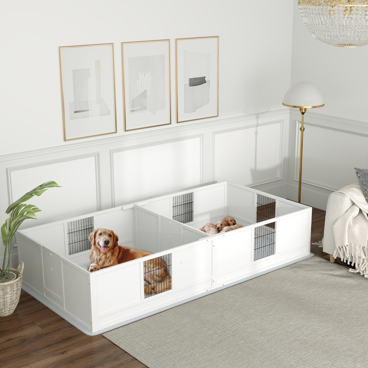 Tucker Murphy Pet™ Dog Whelping Box For Large Breeds - Ventilated ...