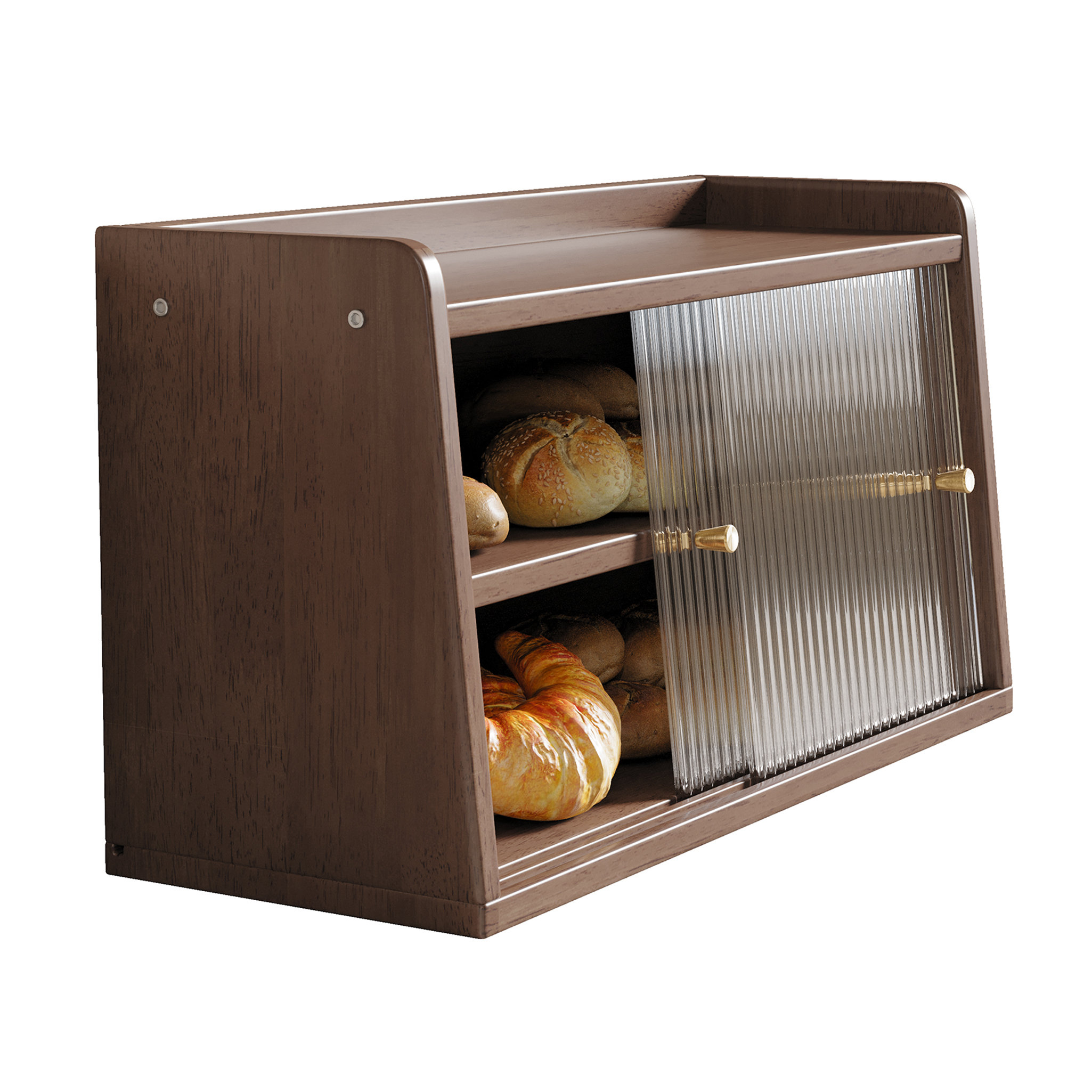 Prep & Savour Rubber Wood Bread Box Large Food Storage Container ...