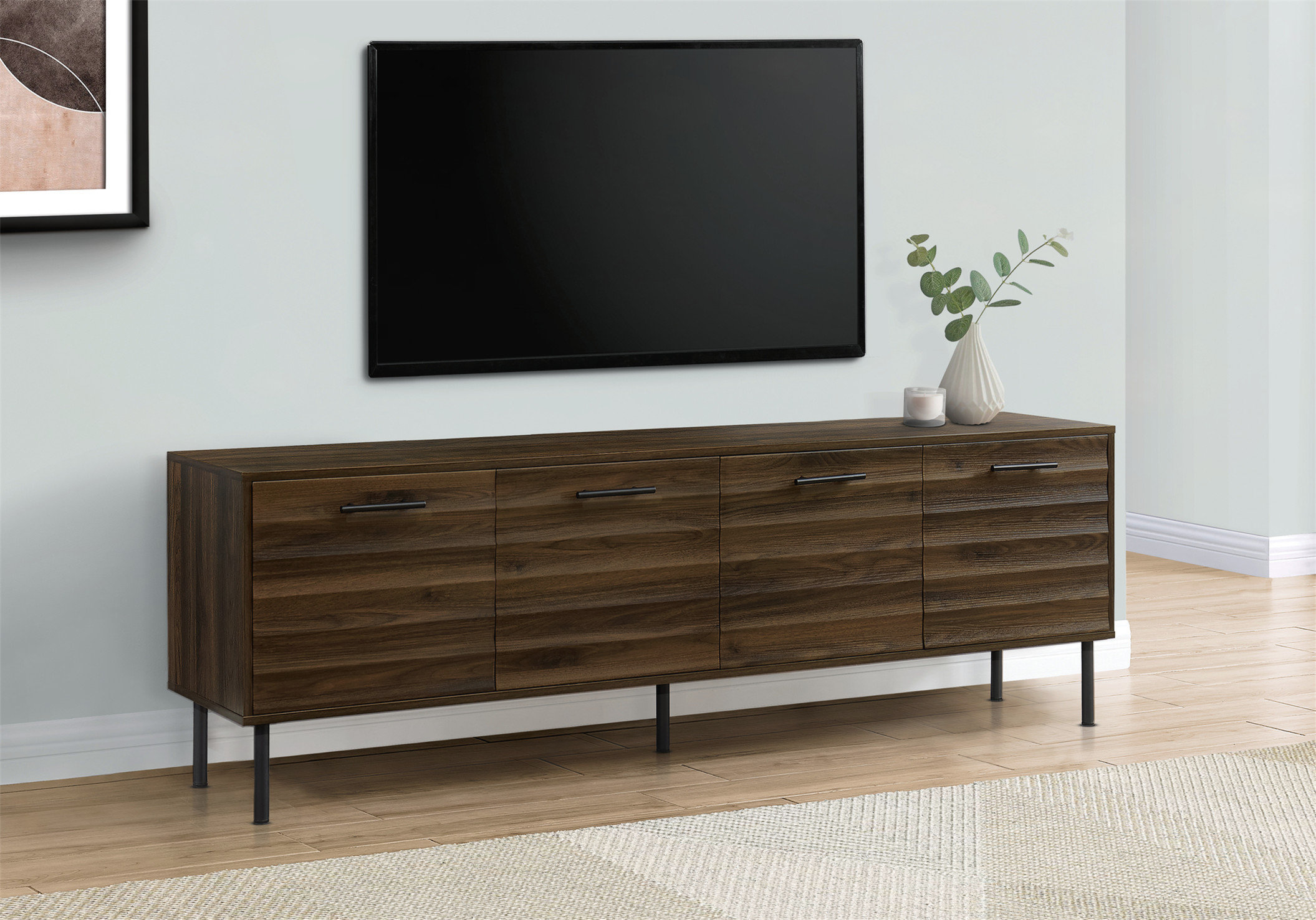 Corrigan Studio® Chic Transitional TV Stand with Abundant Storage and ...