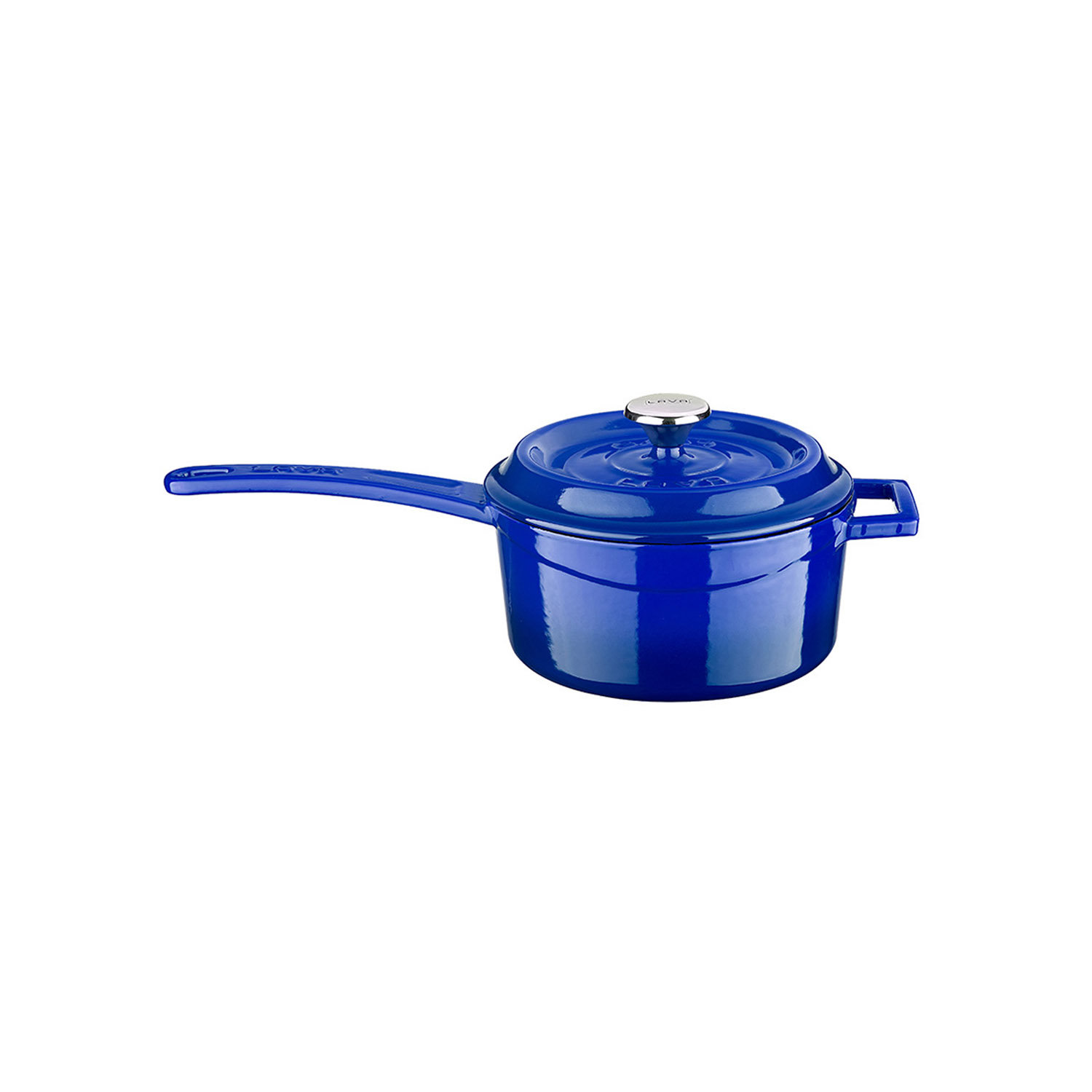 LAVA CAST IRON Lava Enameled Cast Iron Saucepan 1.5 Quart Round with ...