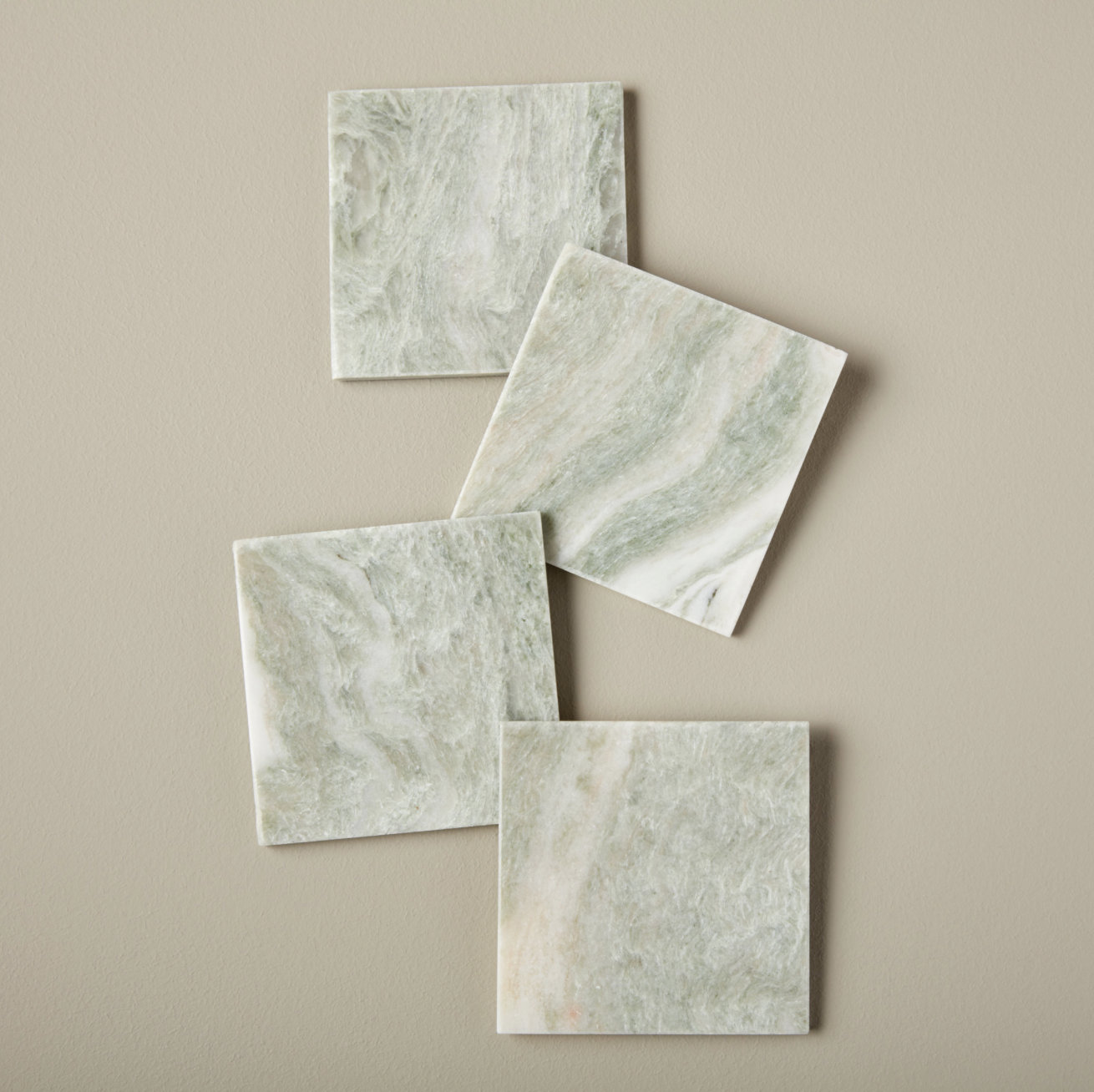 Wrought Studio™ Green Tones Onyx Square Coasters, Set Of 4 | Wayfair