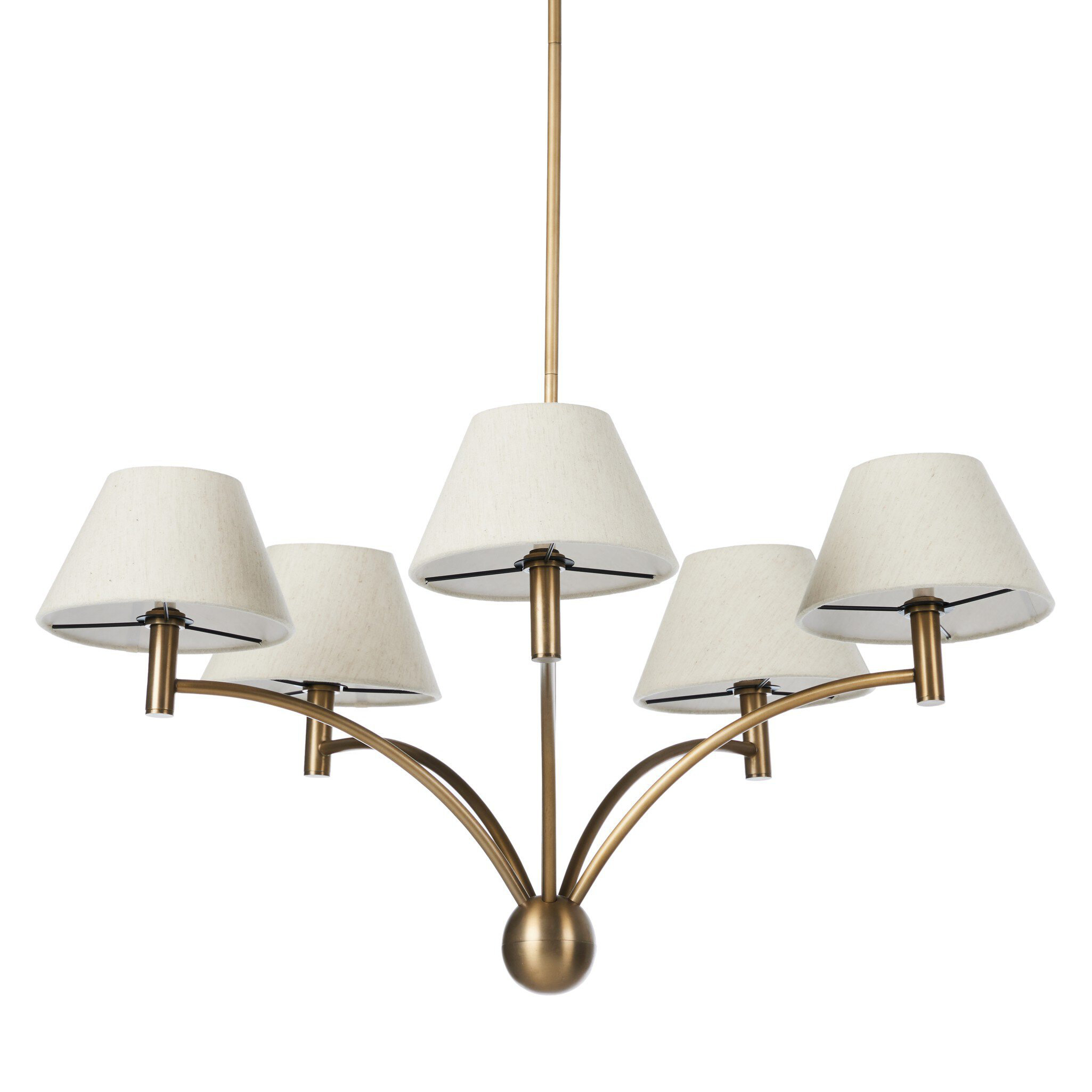 Four Hands Linus Chandelier-Aged Brass Iron | Perigold