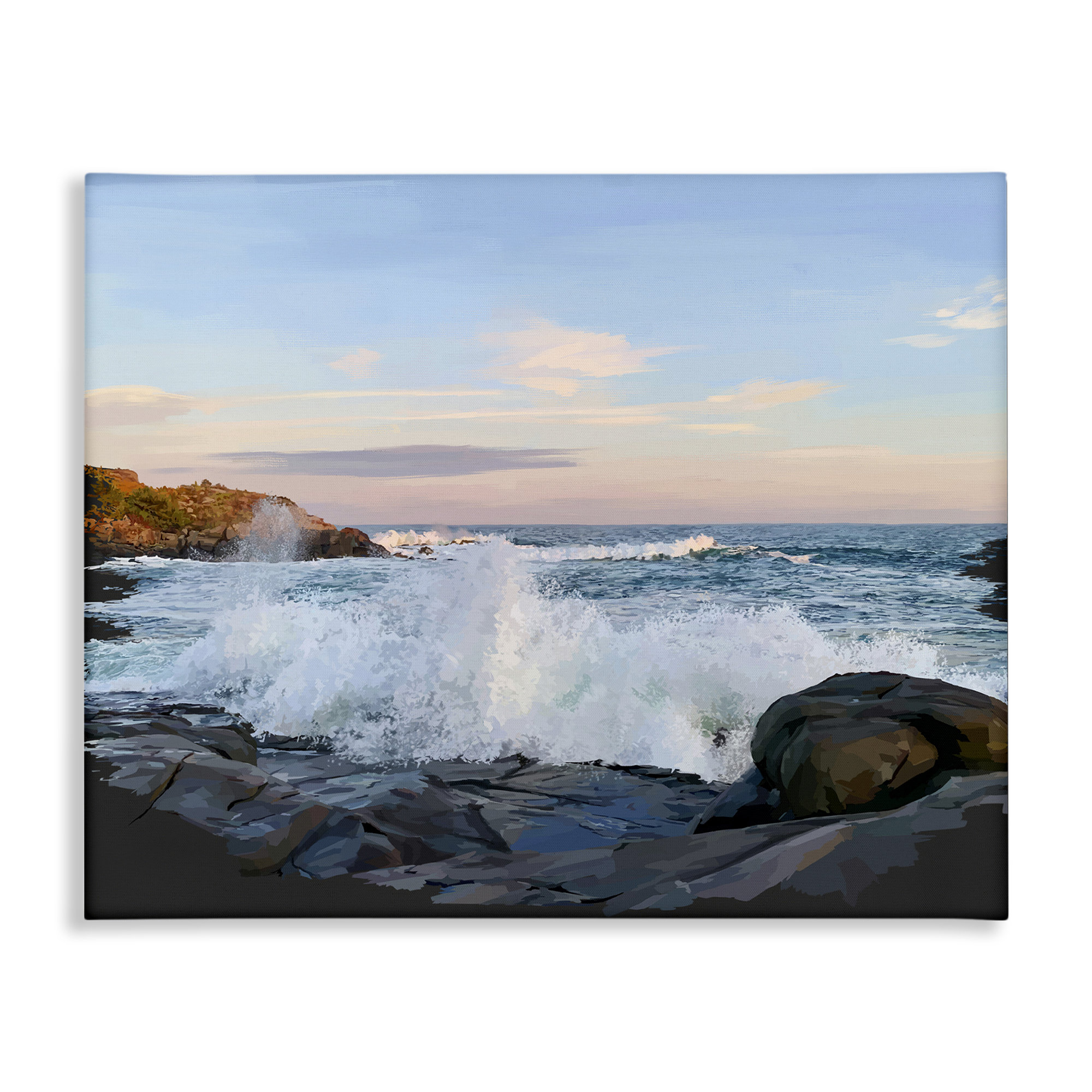 Highland Dunes Strong Breaking Waves Canvas Wall Art by Emily Kalina ...