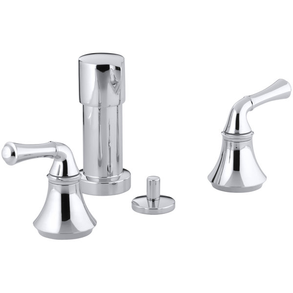 Kohler Forté Vertical Spray Bidet Faucet with Traditional Lever Handles ...