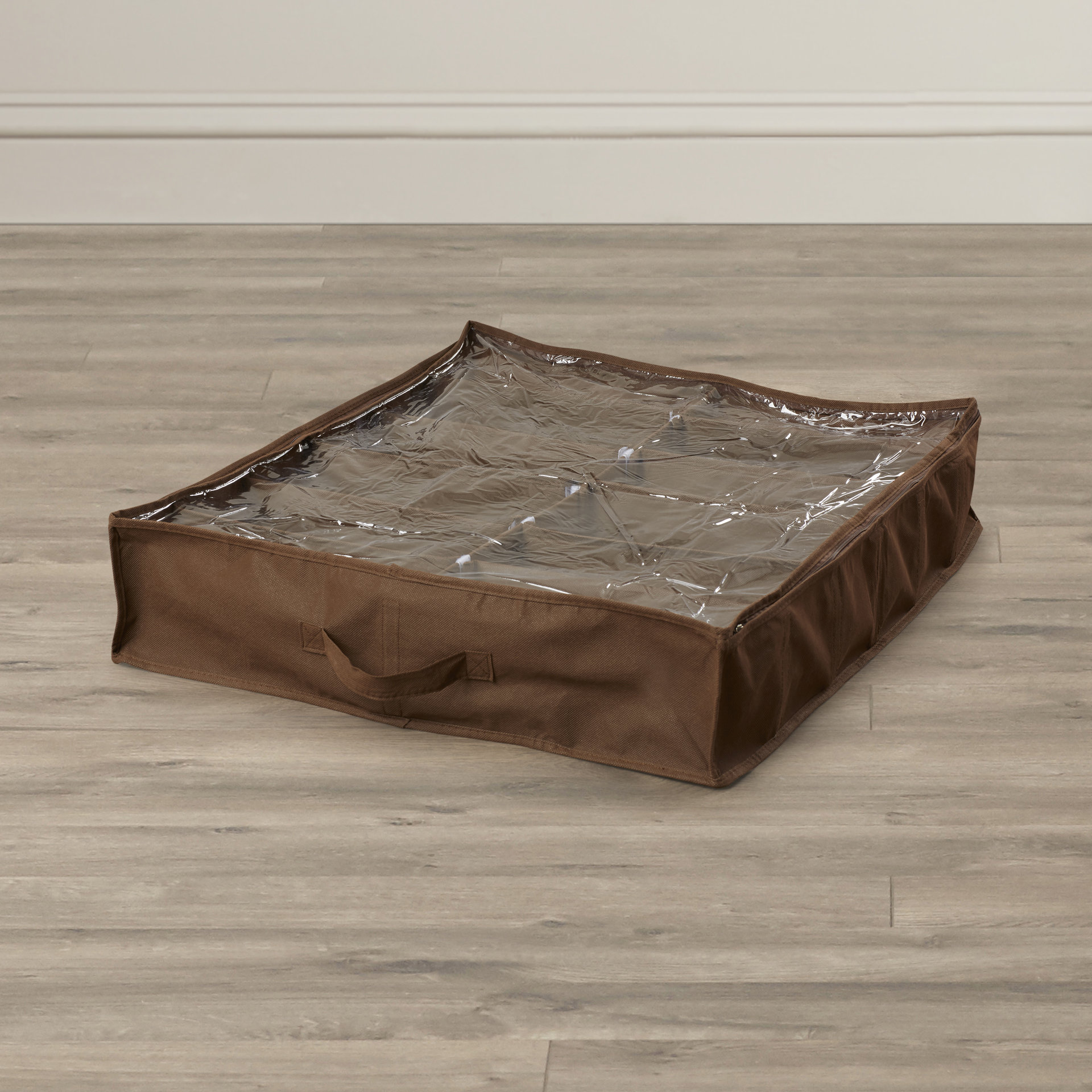 Rebrilliant Under-Bed Shoe Organizer - Nylon Storage Bin with Clear ...