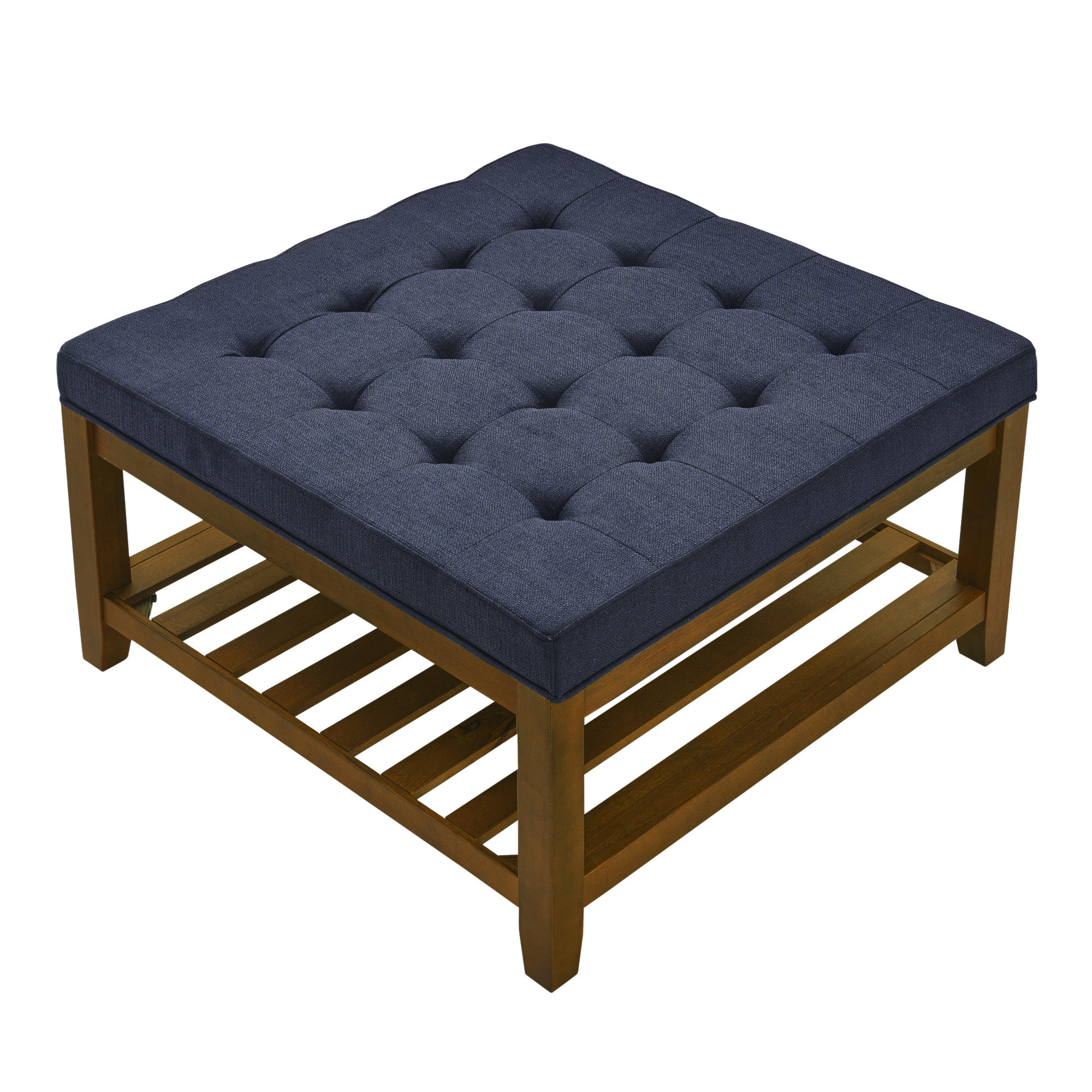 George Oliver Upholstered Coffee Table Tufted Corrado Large Square ...