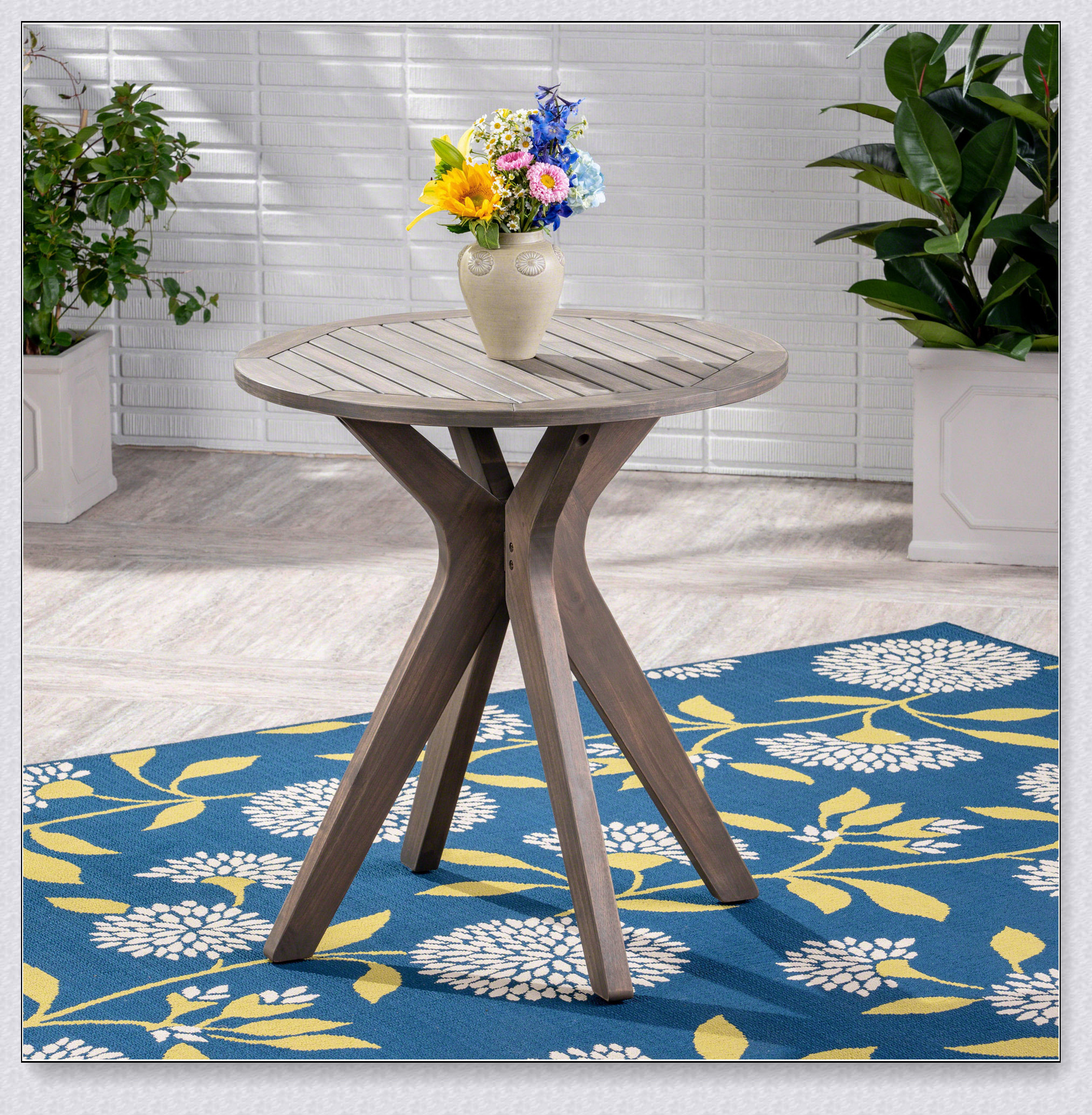 Corrigan Studio® STAMFORD 27.5 a round table top and cross-base design ...