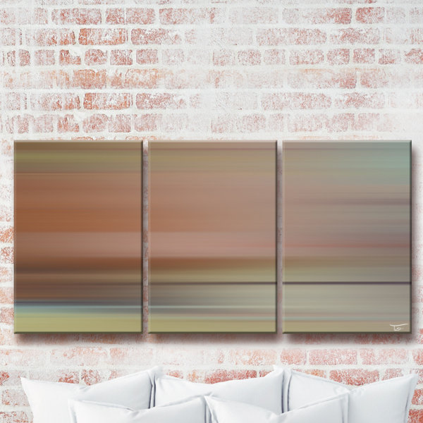 George Oliver Blur Stripes LIII On Canvas 3 Pieces by Tristan Scott ...
