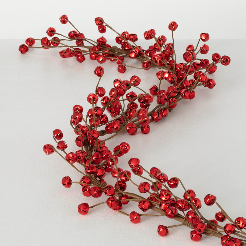 The Holiday Aisle® 60" Artificial Red Jingle Bell Christmas Garland ...