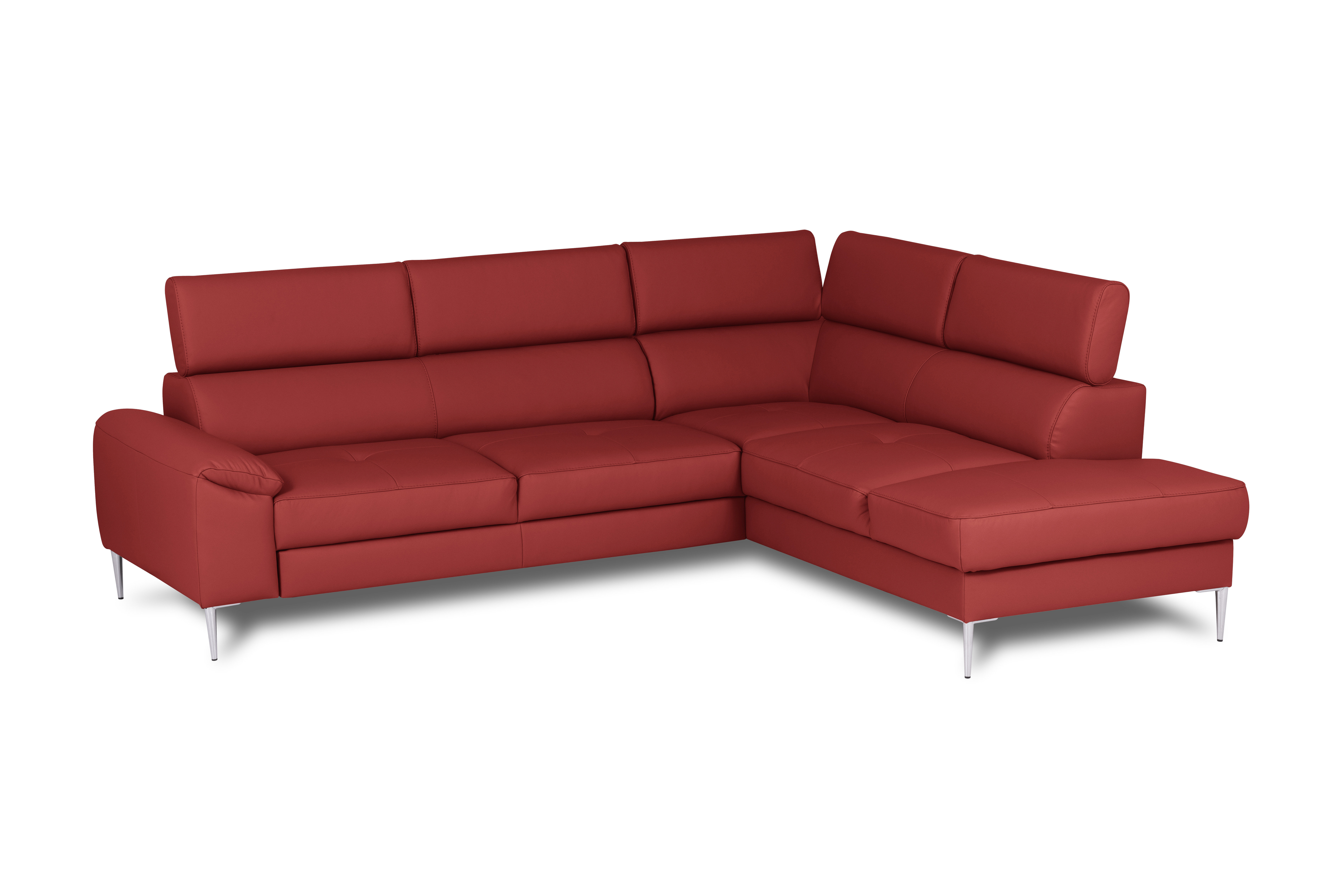 Ivy Bronx Camden Real Leather Corner Sofa with Pull-Out Bed, Storage ...